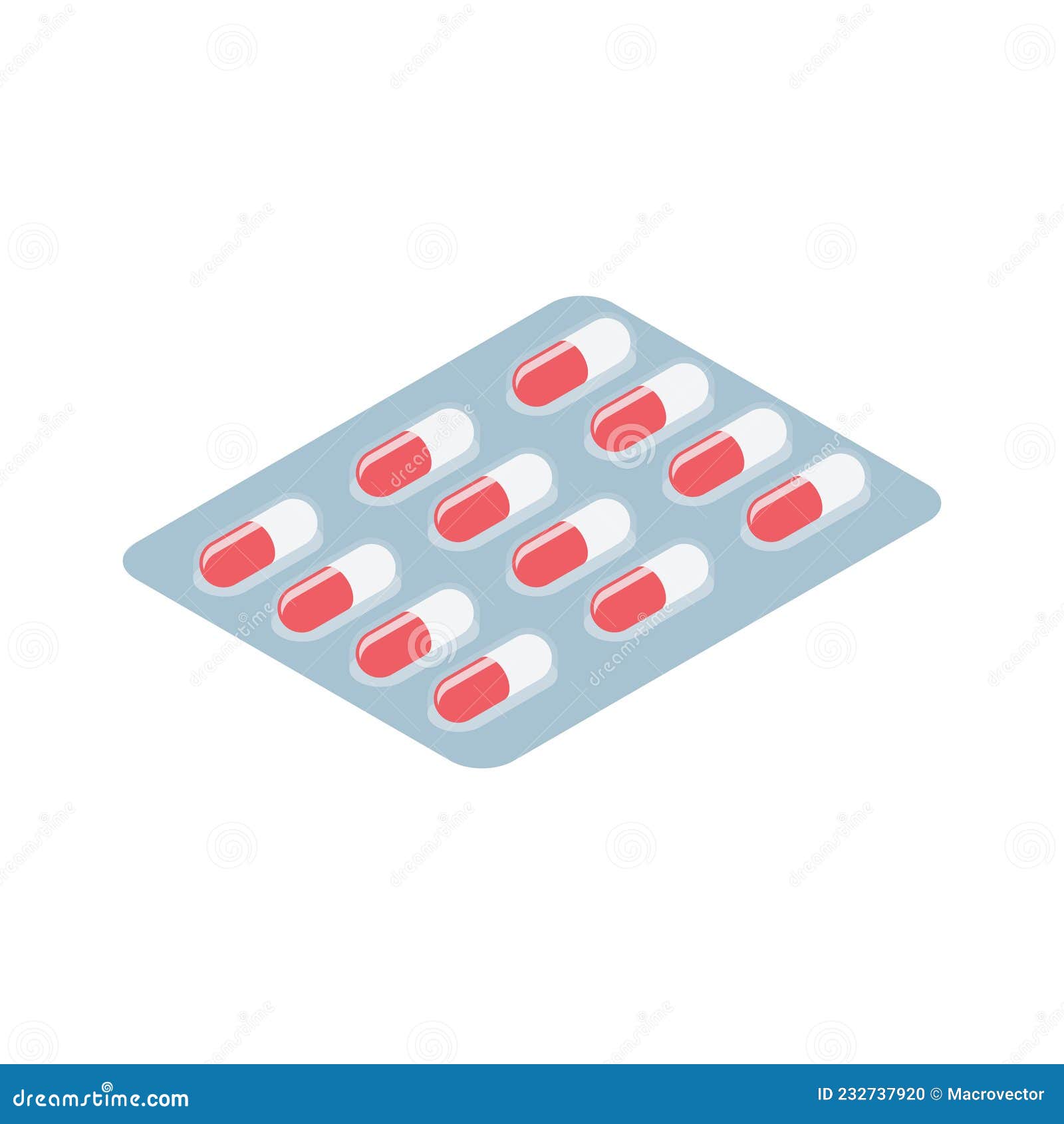 Blister Pack Icon stock vector. Illustration of drug - 232737920