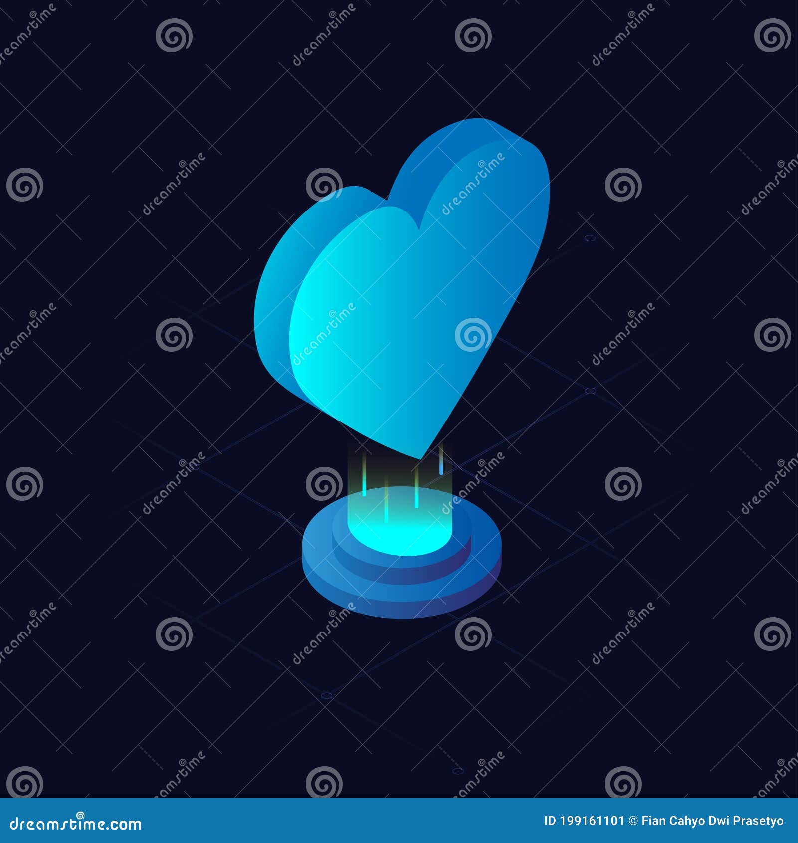 Isometric Icon with Blue Color Stock Vector - Illustration of round ...