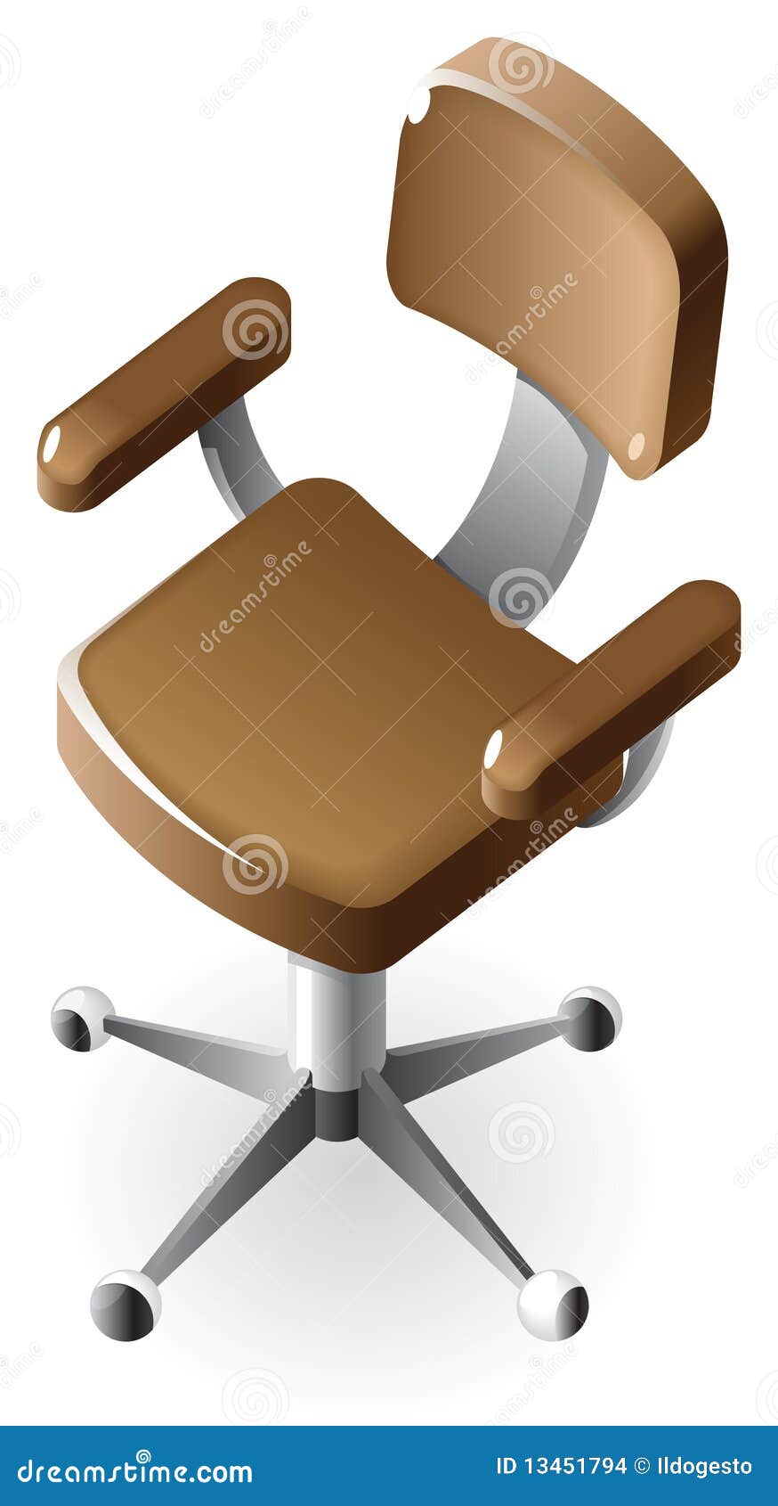Isometric icon of chair stock vector. Illustration of brand - 13451794