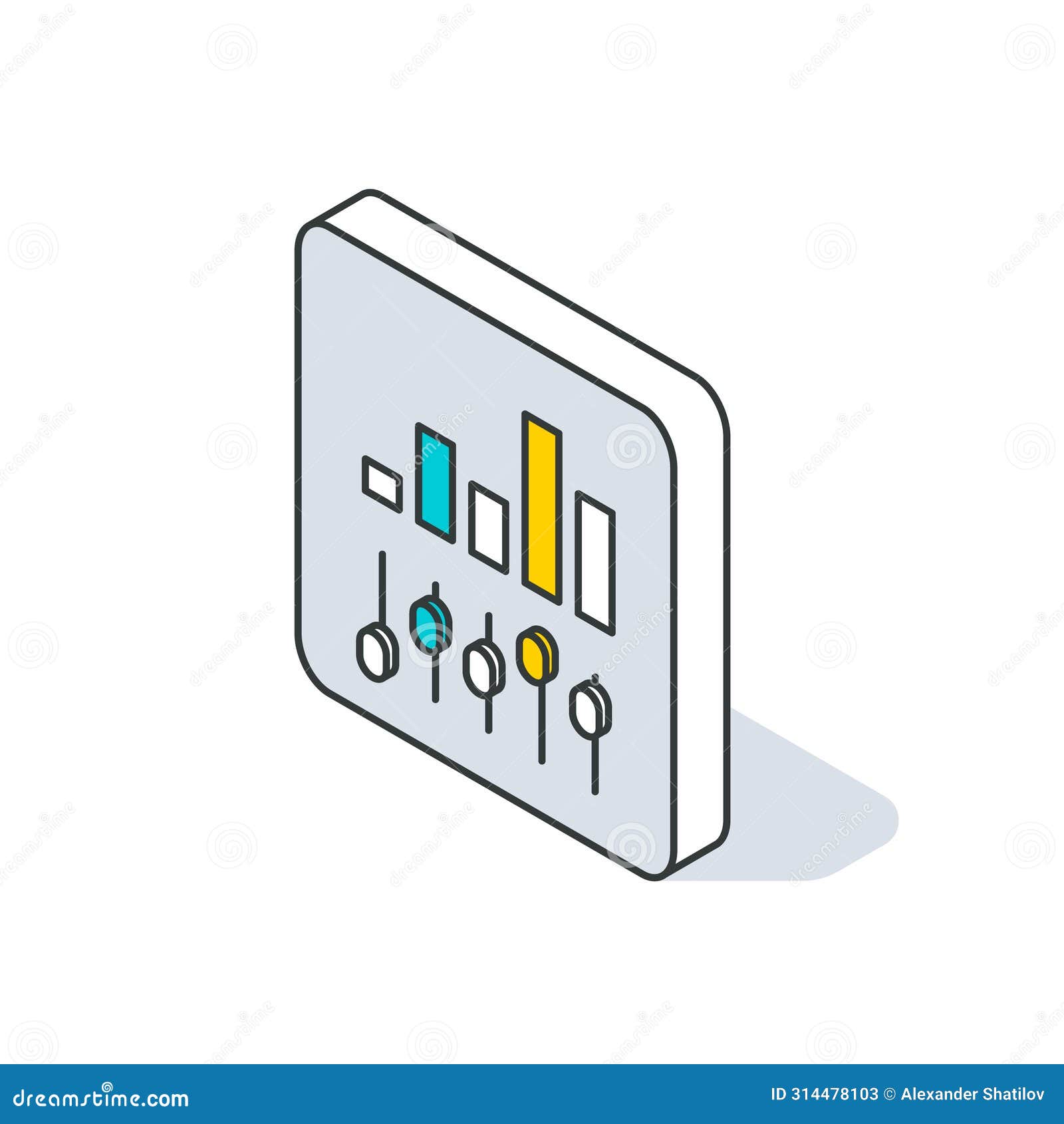 An Isometric Icon of a Cisco Logo on a White Background Stock Vector ...