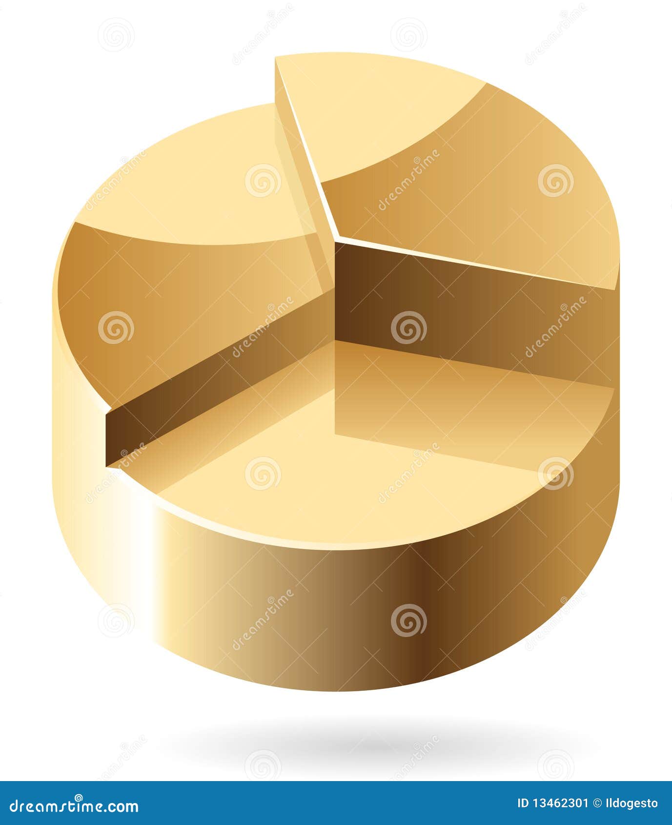 Isometric Icon of Gold Chart Stock Vector - Illustration of graphic ...