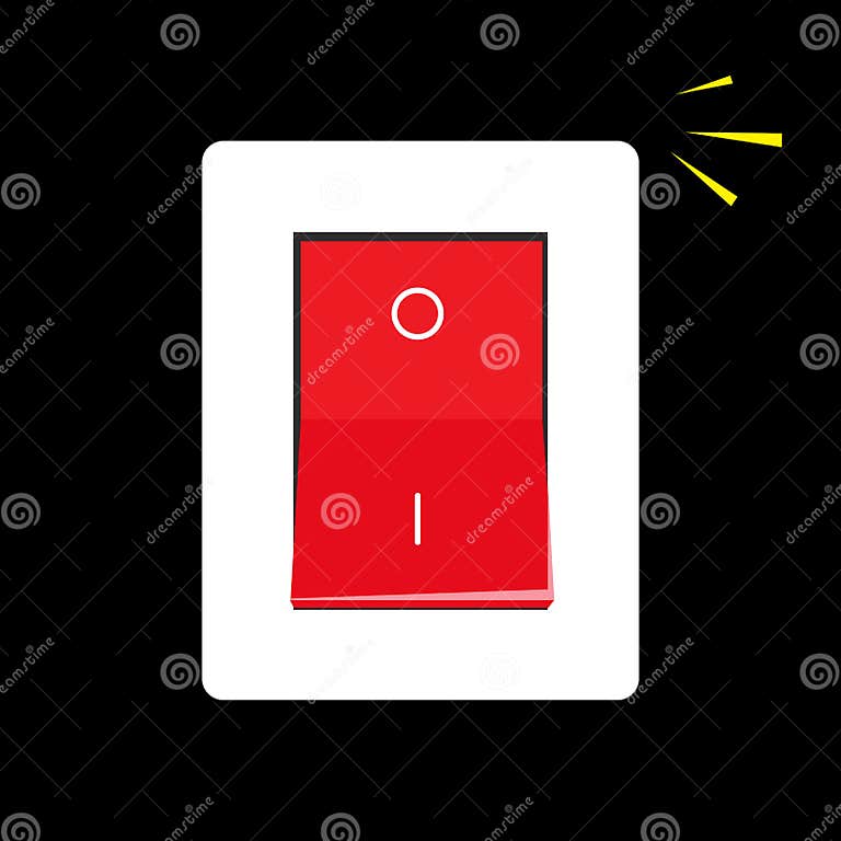 Isometric Icon. Hand Turning on the Light Switch. Toggle Switch. Stock ...