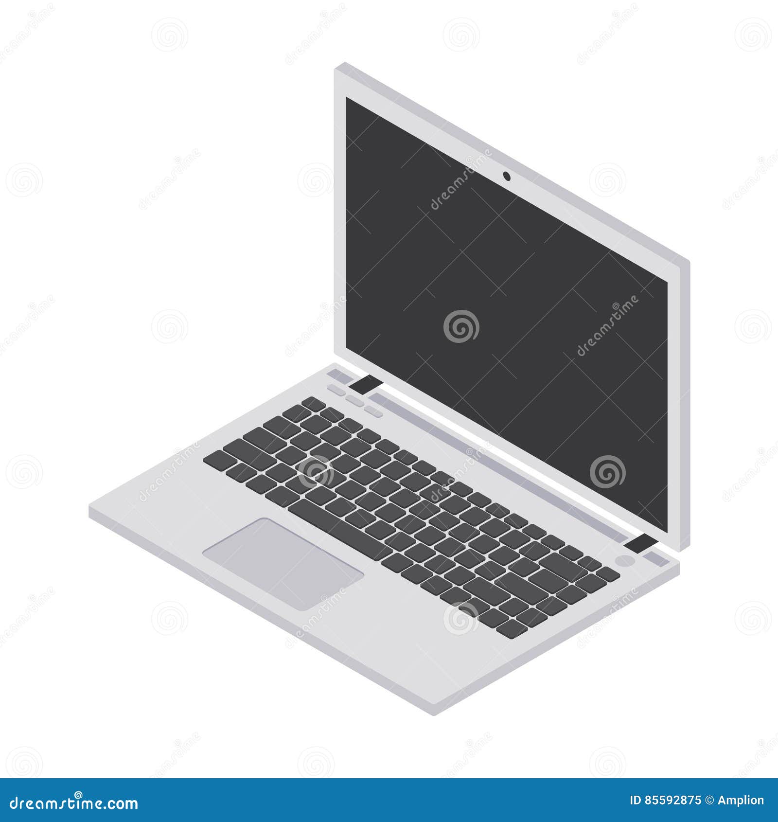 Isometric icon of a Laptop stock vector. Illustration of device - 85592875