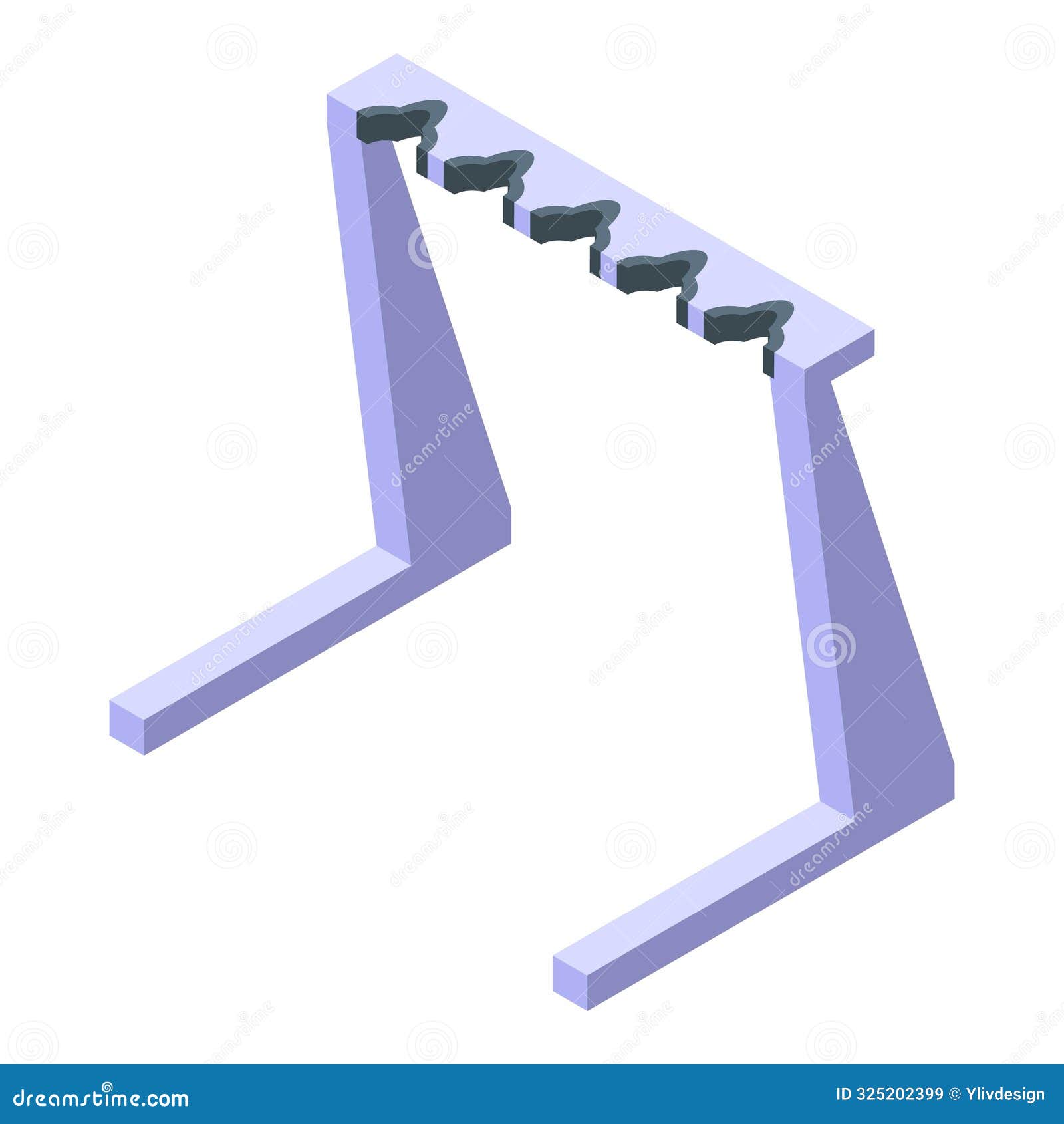 Isometric Icon of Metal Bicycle Parking Rack Stock Vector ...