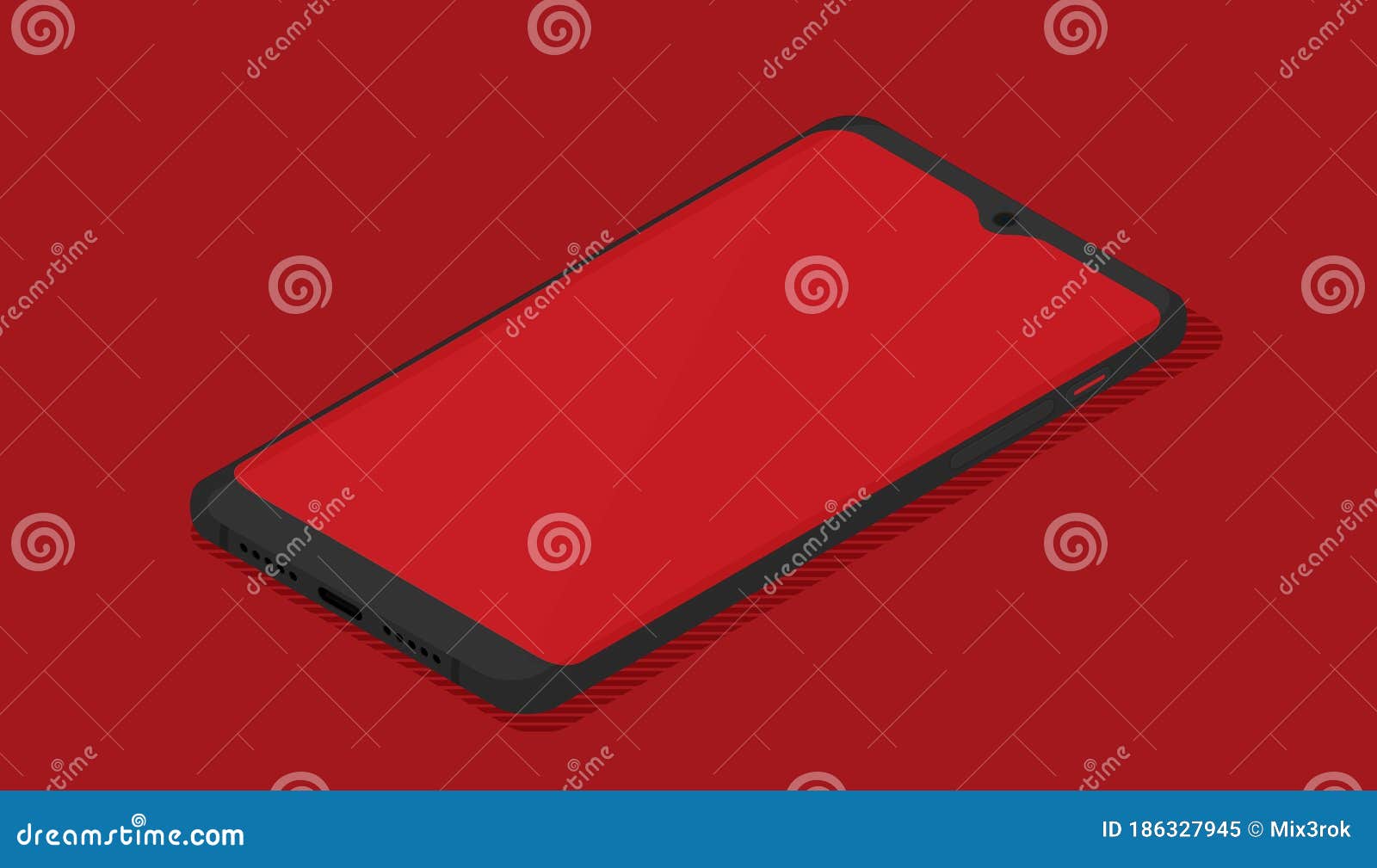 Isometric Icon of Mobile Phone in Flat Style Stock Vector ...