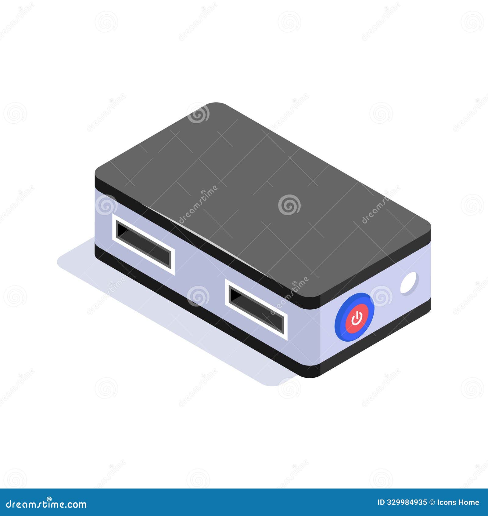 An Isometric Icon of Network Hub in Modern Design Style Stock ...