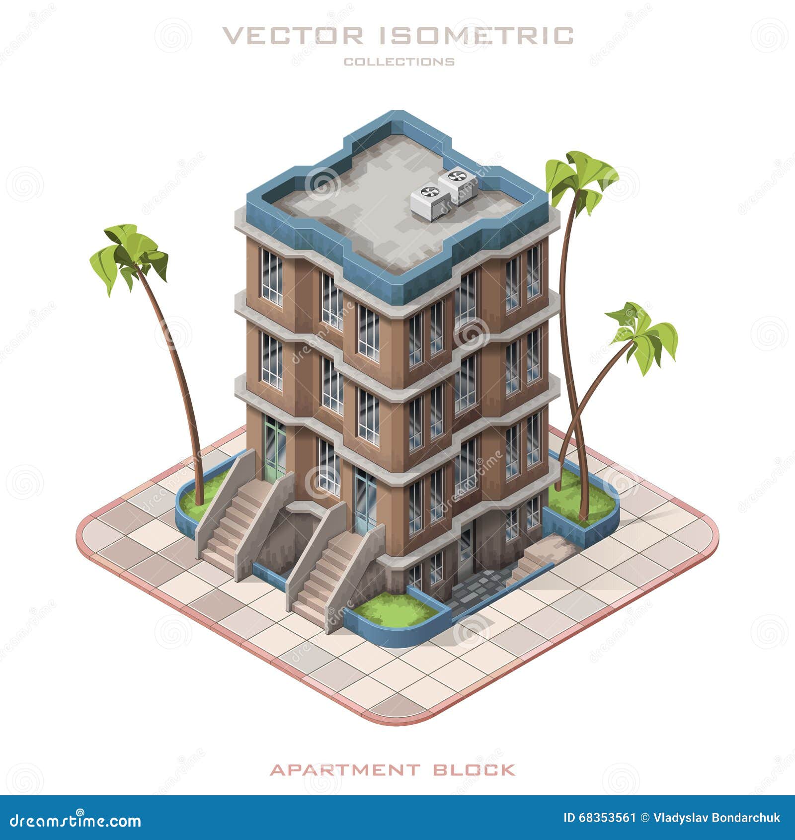 Isometric Icon Representing Multistory Building Stock Illustration ...
