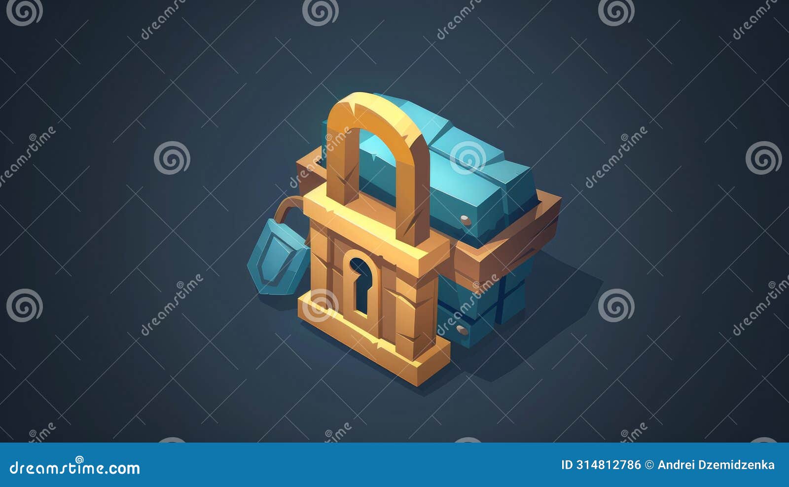This Isometric Icon Represents Protection and Safety in an Isolated ...