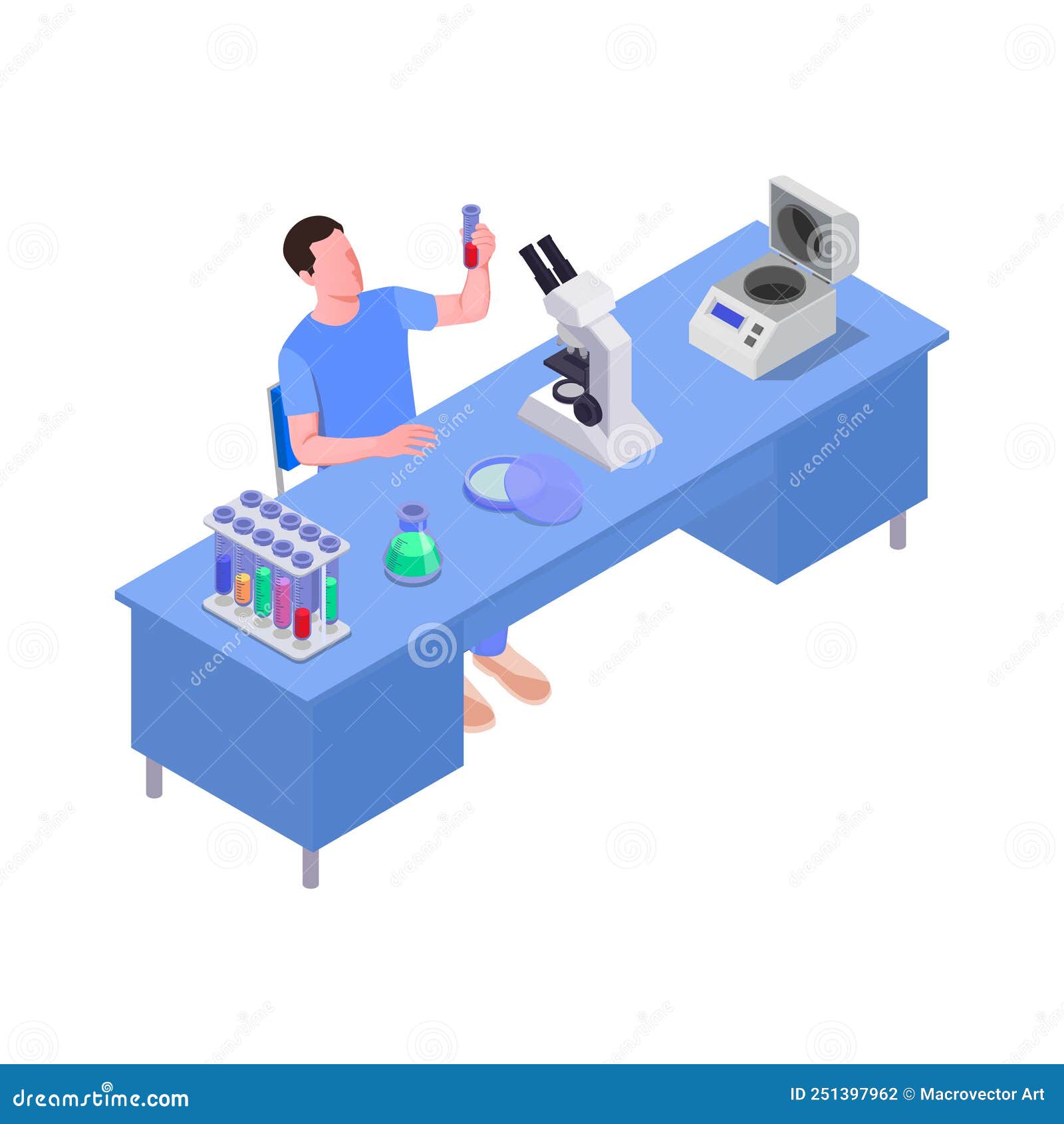 Science Laboratory Icon stock vector. Illustration of isometric - 251397962