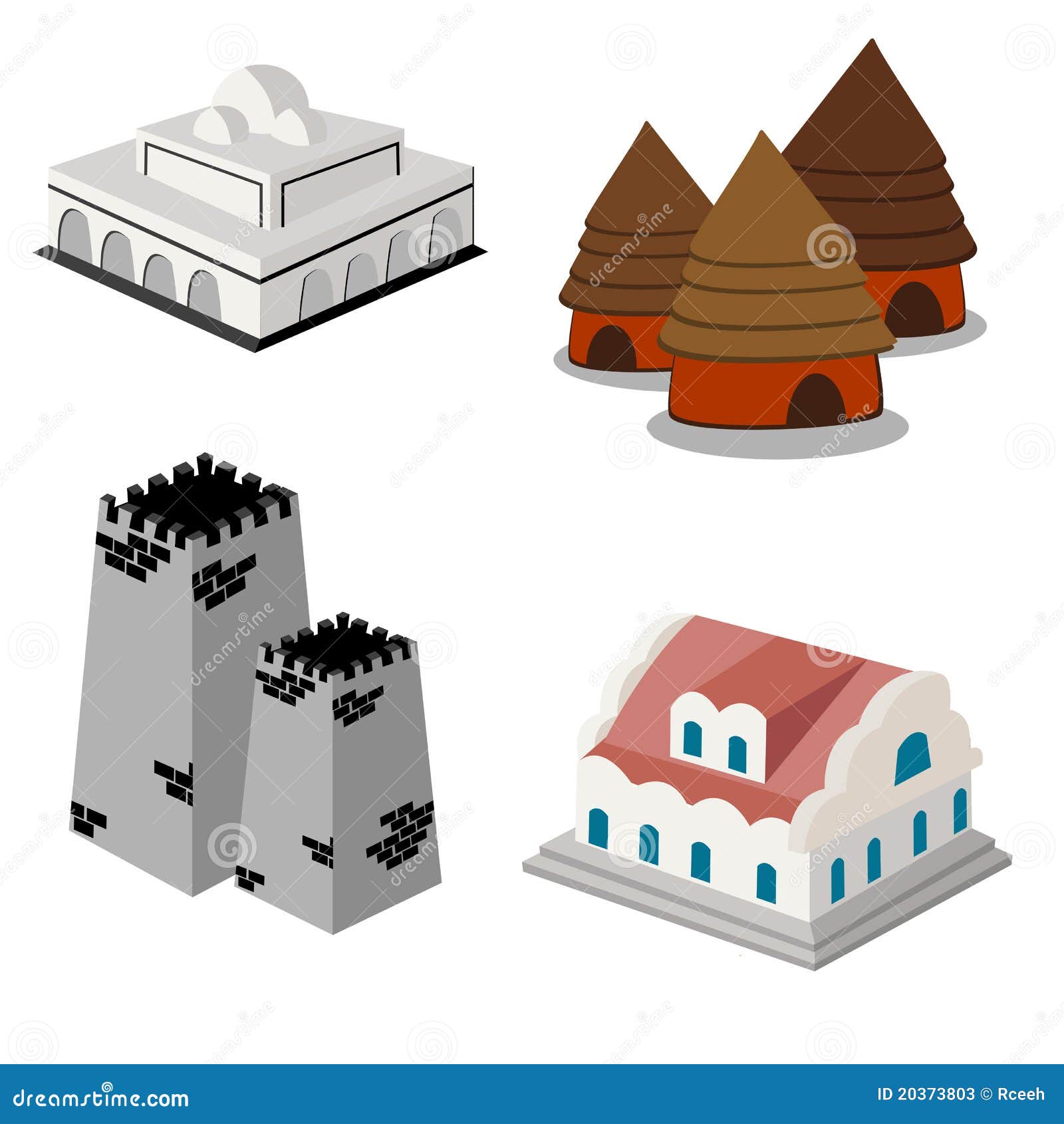 Isometric icon set stock vector. Illustration of design - 20373803