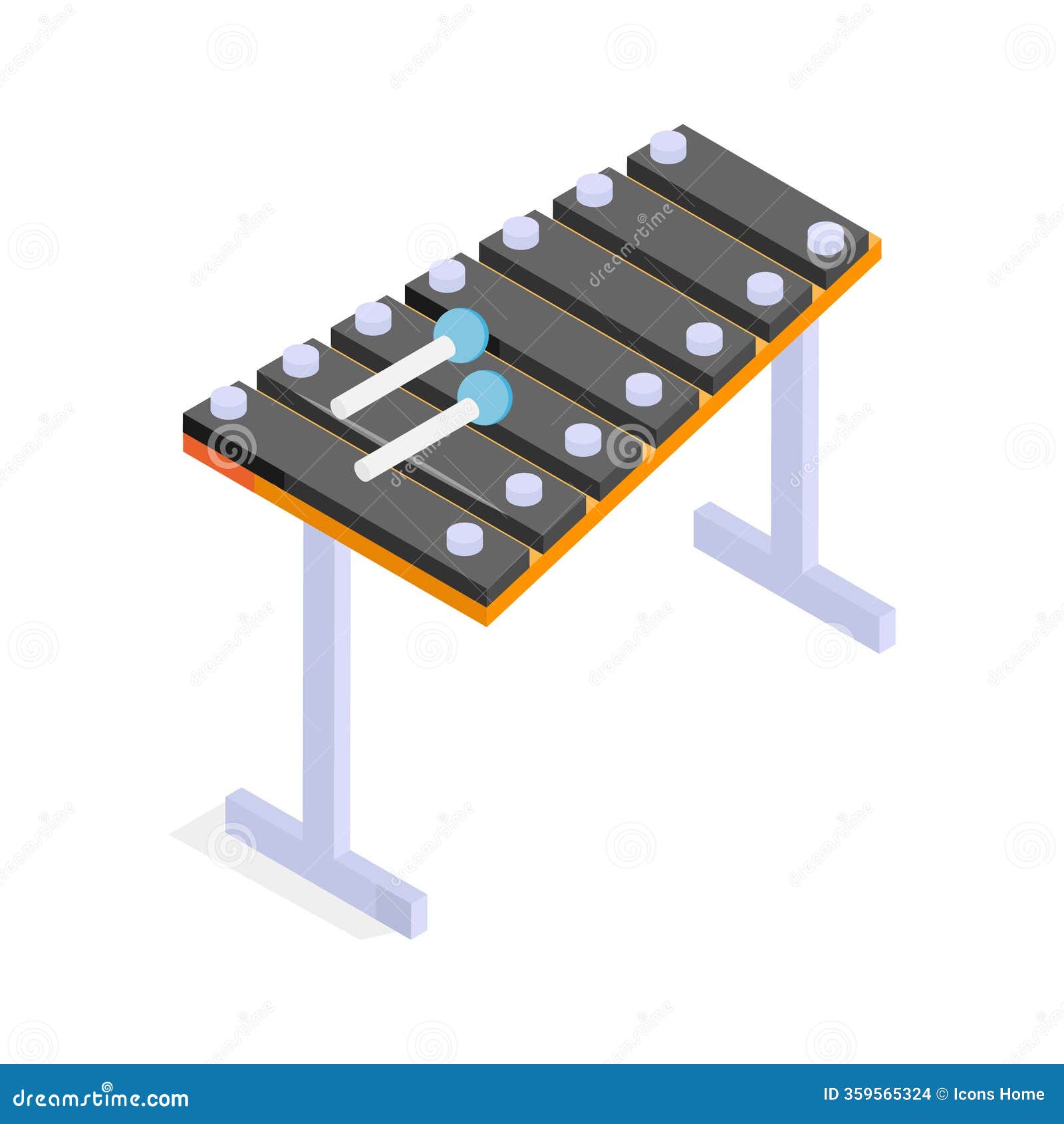 An Isometric Icon of a Vibraphone, Ready To Premium Use Vector Stock ...
