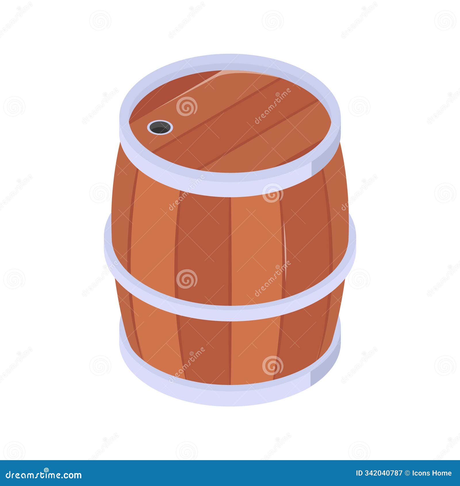 Cask Or Wooden Barrel With Tap Cartoon Vector | CartoonDealer.com ...
