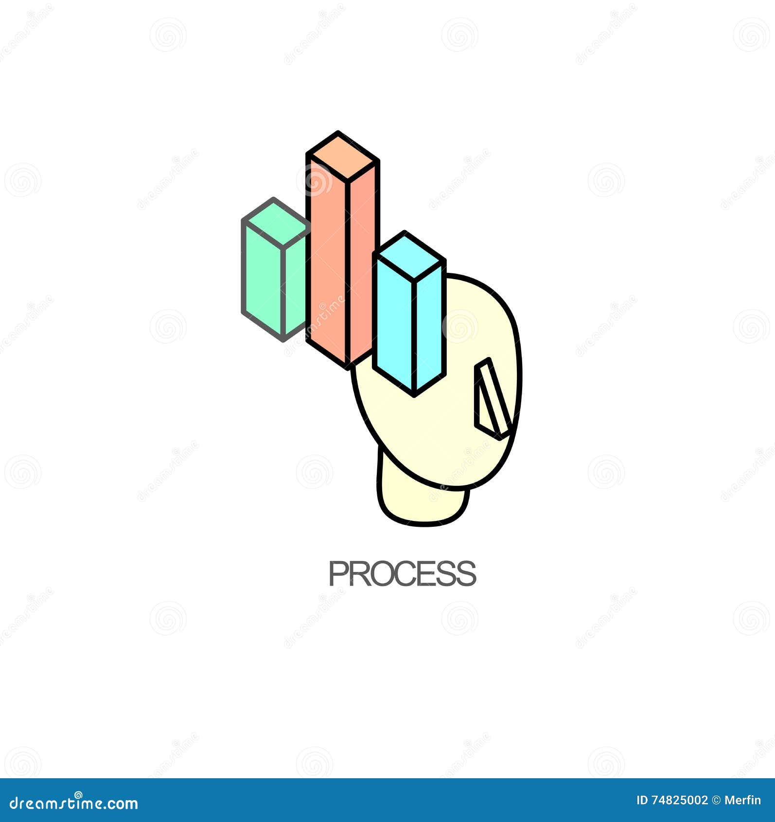 Isometric Icons Collection of Human Brain Process Stock Vector ...