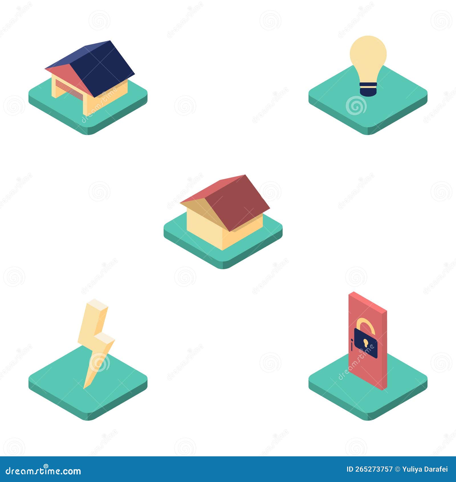 Isometric icons stock vector. Illustration of internet - 265273757