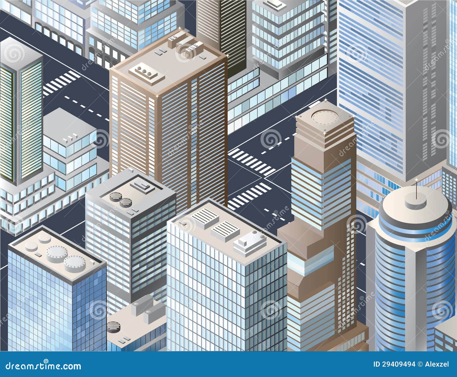 Isometric illustration stock vector. Illustration of residential - 29409494