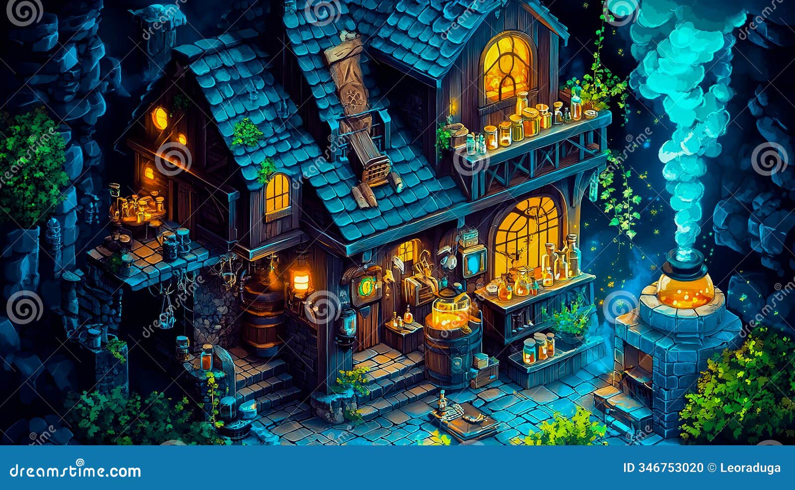 Isometric Magical Horizontal Banner Cartoon Vector | CartoonDealer.com ...