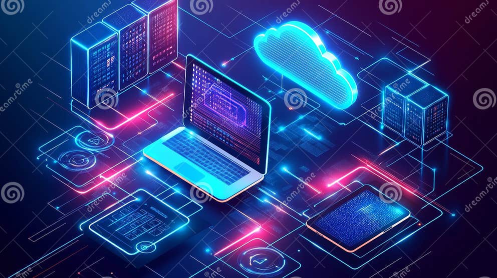An Isometric Illustration of Big Data Analysis and Data Streaming in a ...