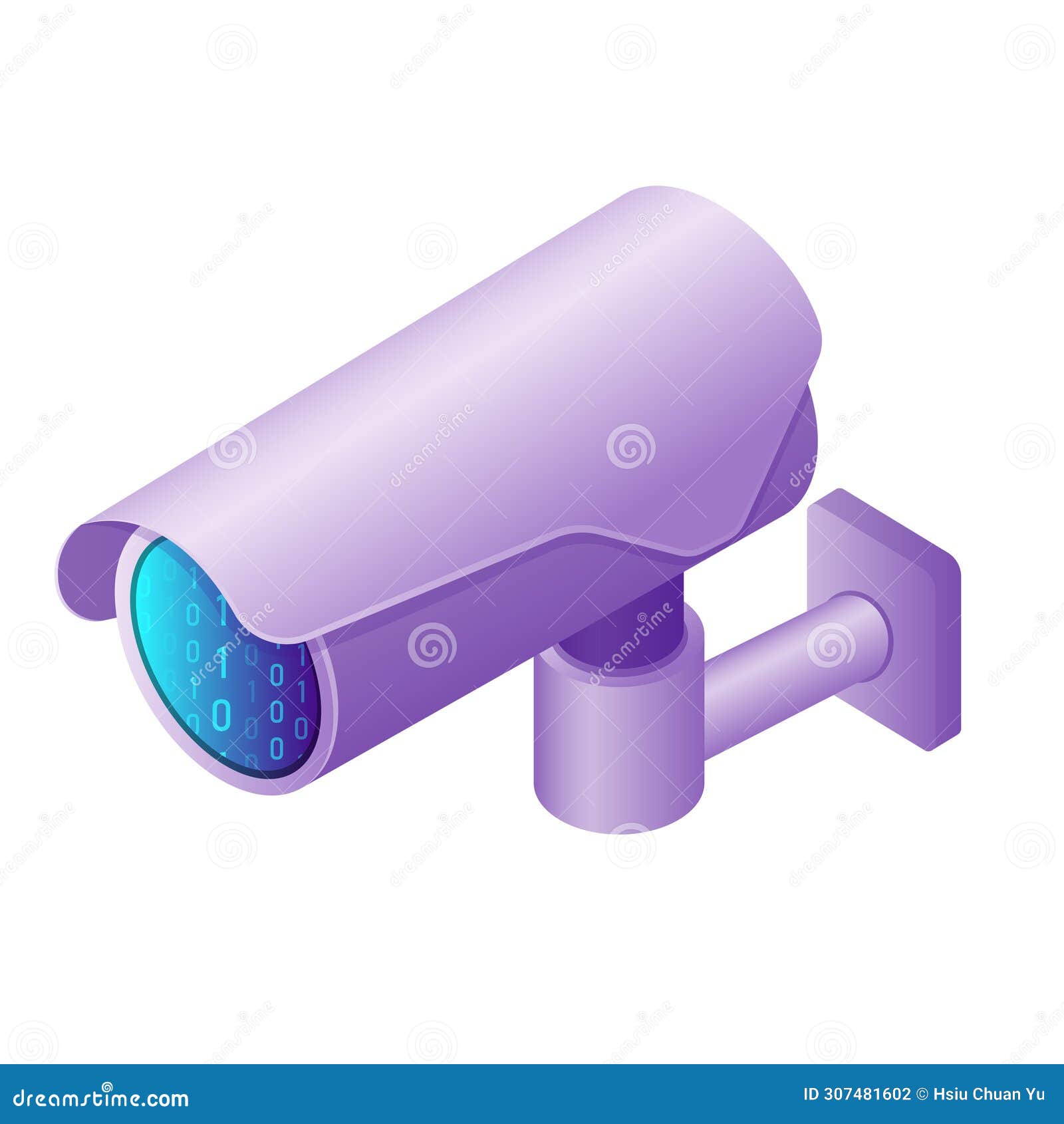 Isometric Illustration Computer Technology Symbol Digital Surveillance ...