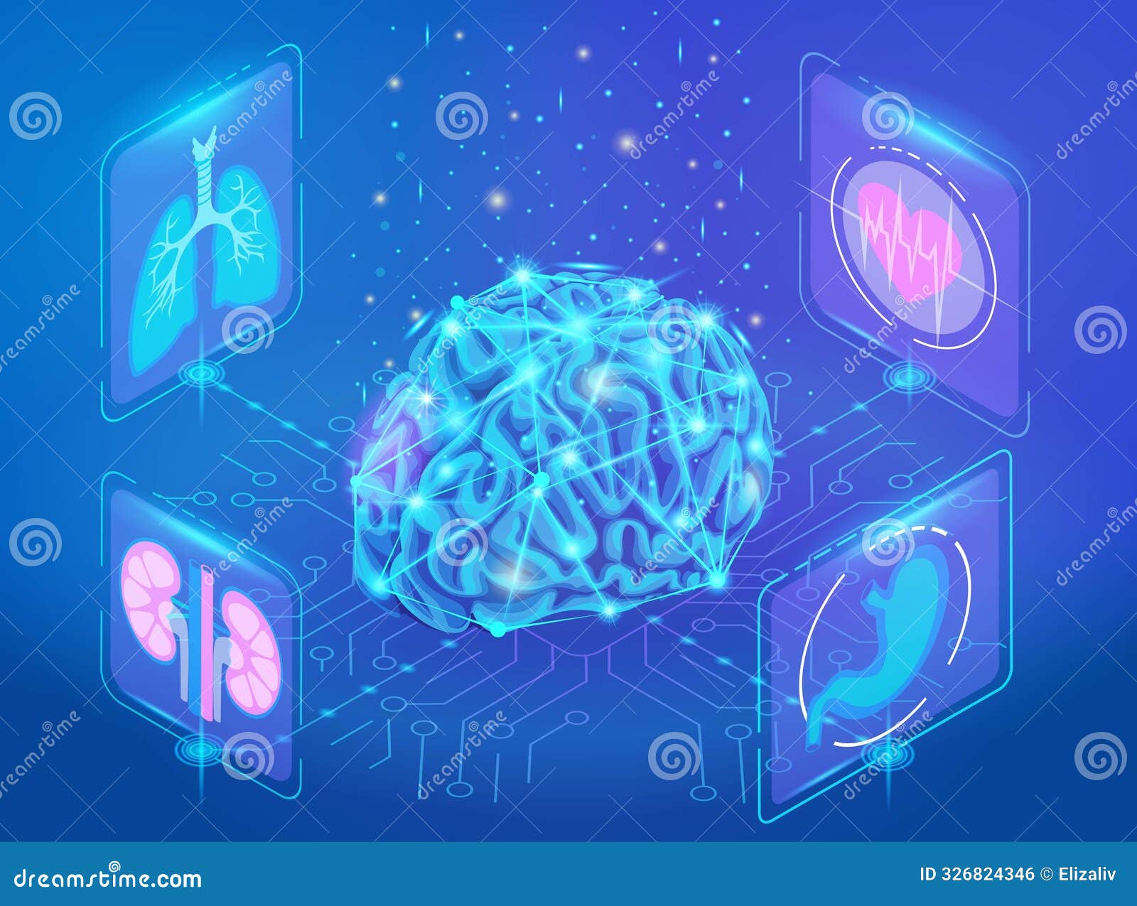 Brain Center, Icon In Line Design. Brain, Center, Mind, Intelligence ...