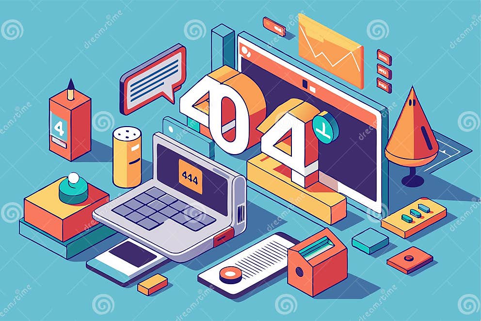 An Isometric Illustration Depicting an Unauthorized Access Error with ...