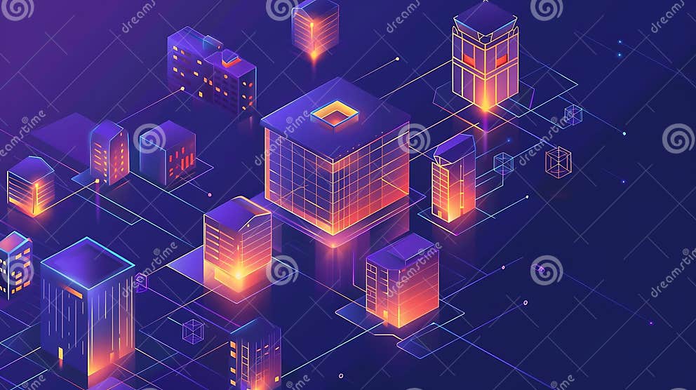 Isometric Illustration of a Digital Building Permit Application System ...