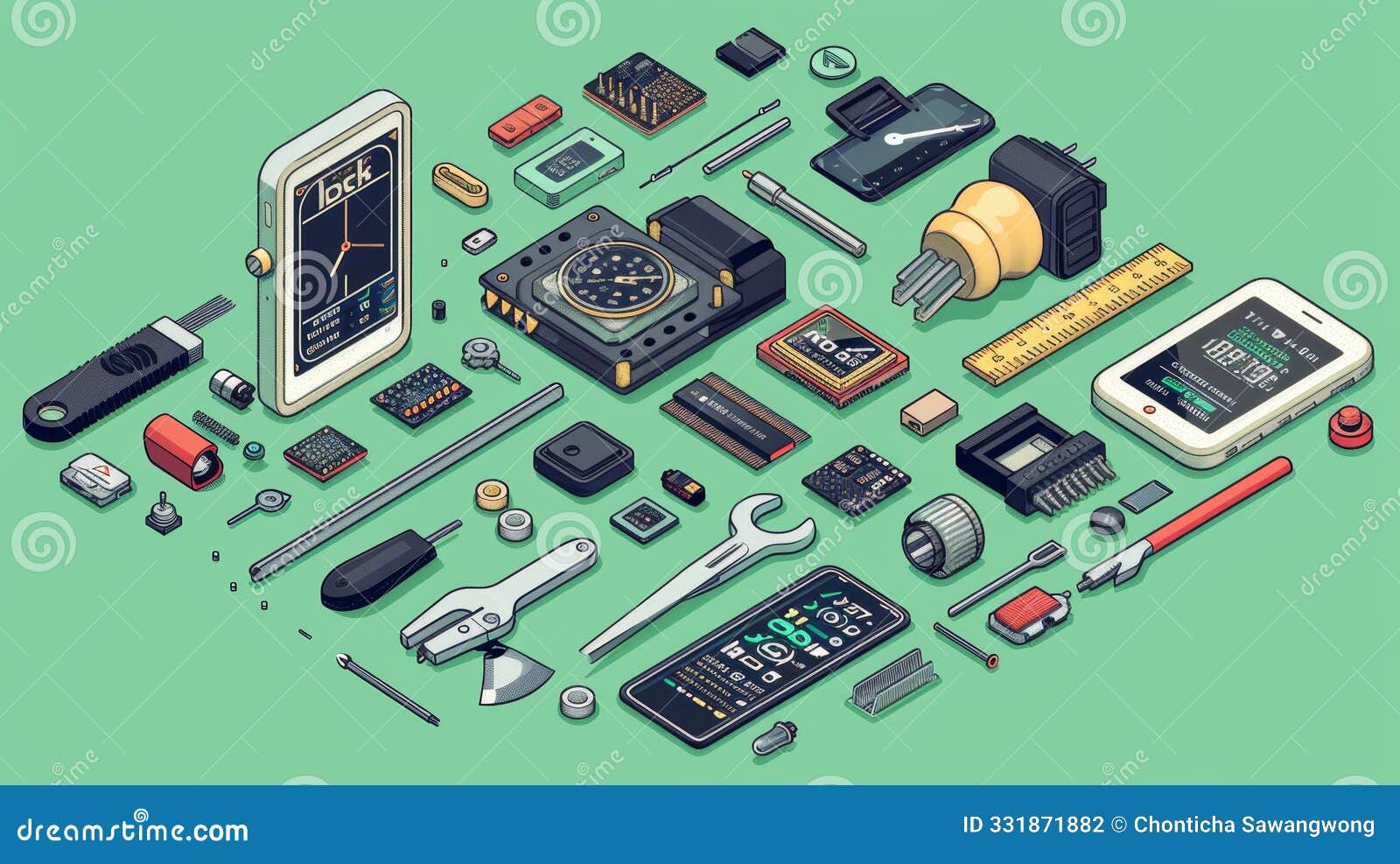 Disassembled Smartphone Camera, Modern Lens Of Smartphone Camera ...