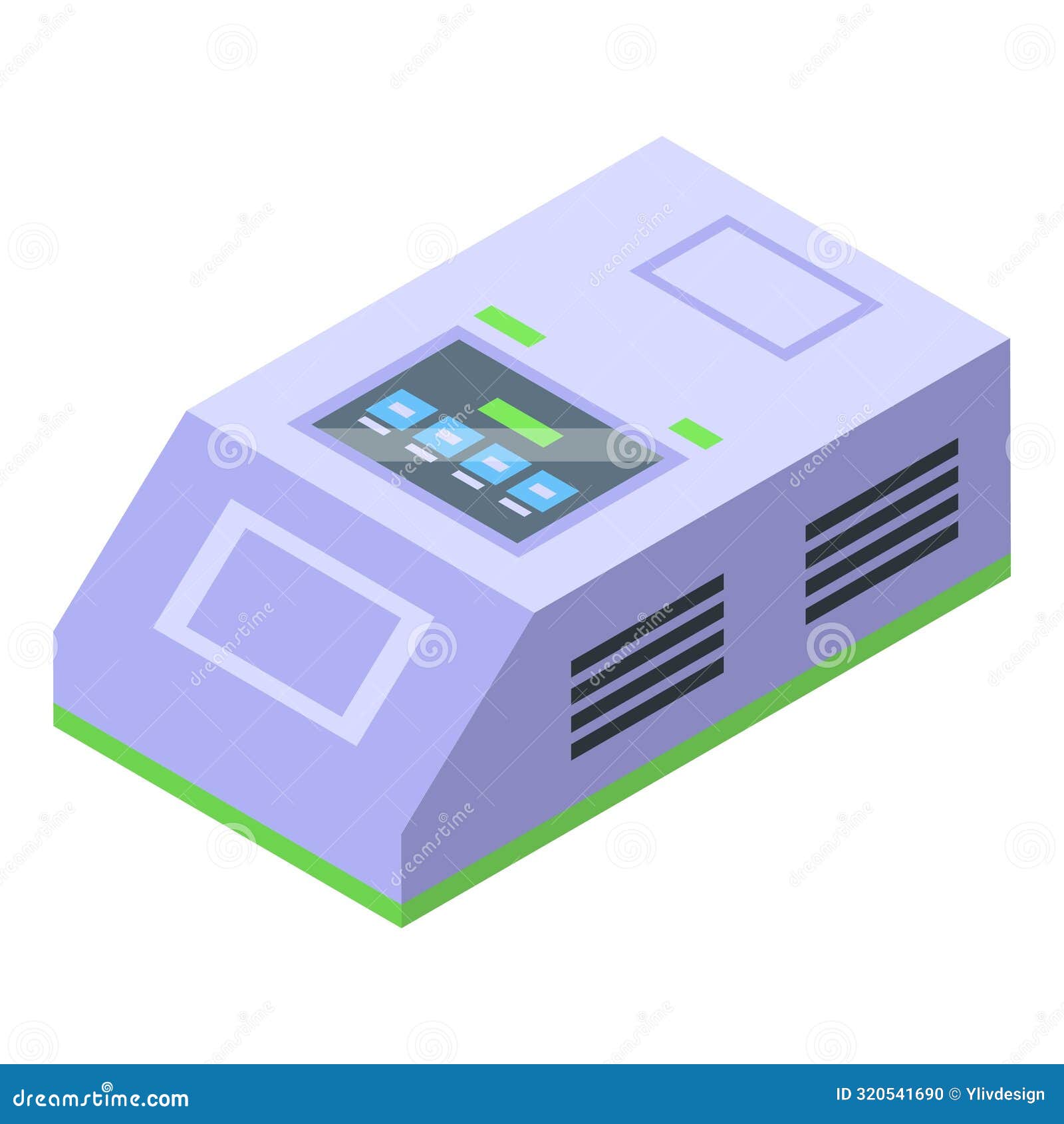 Isometric Illustration of Modern Printing Device Stock Illustration ...
