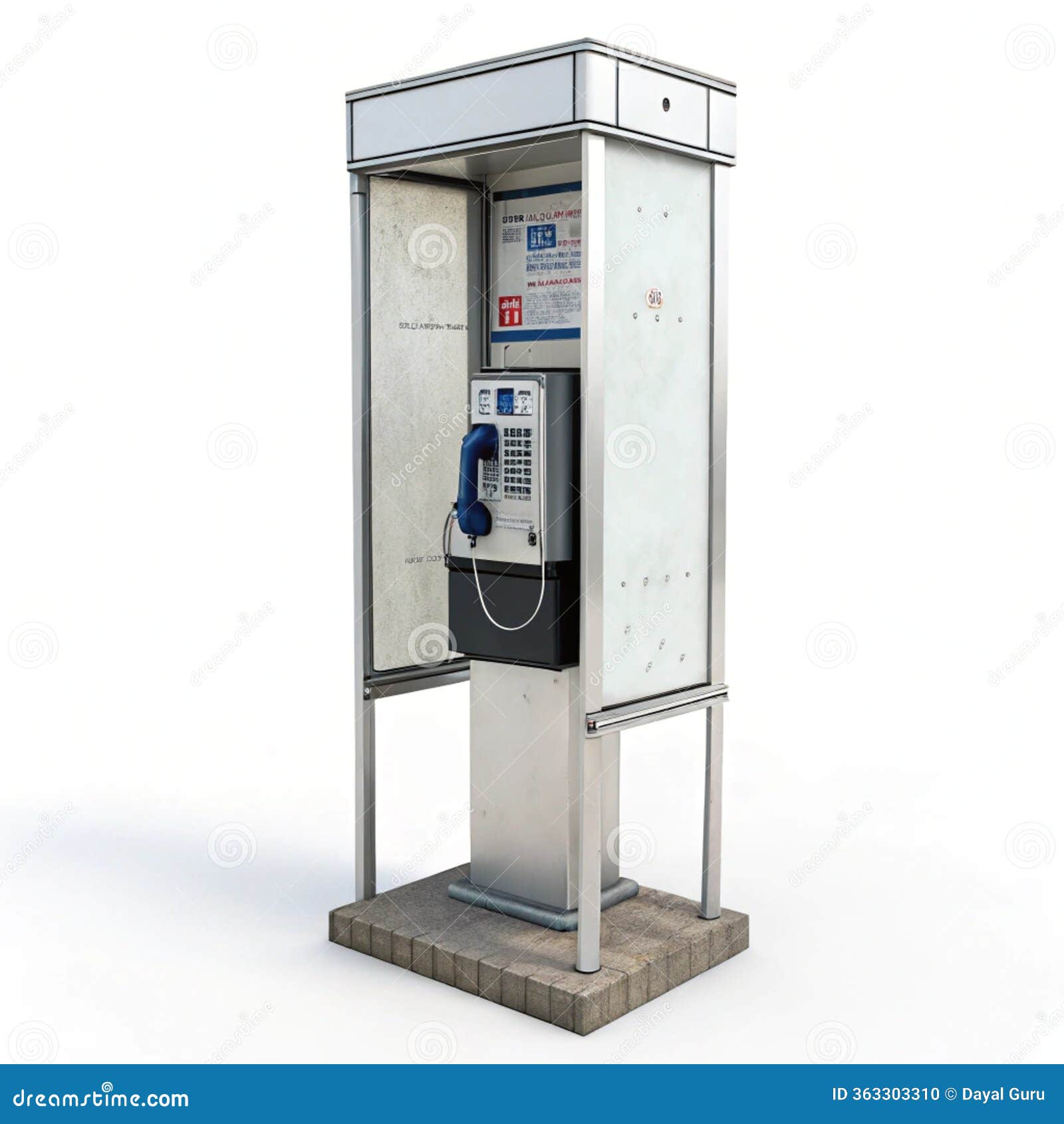 Isometric Public Phone Isolated on White Background Stock Illustration ...