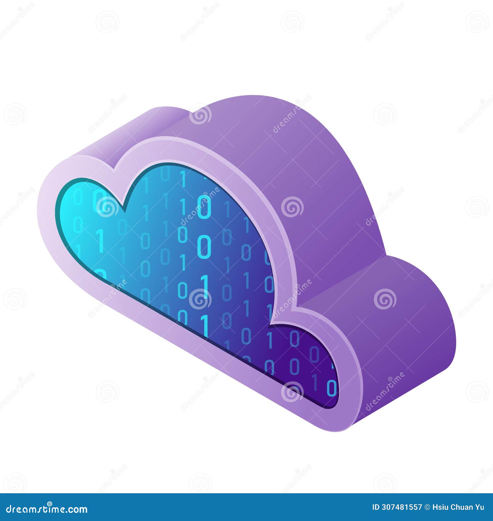 Isometric Illustration Web Computer Technology Symbol Web Cloud Stock Vector - Illustration of ...