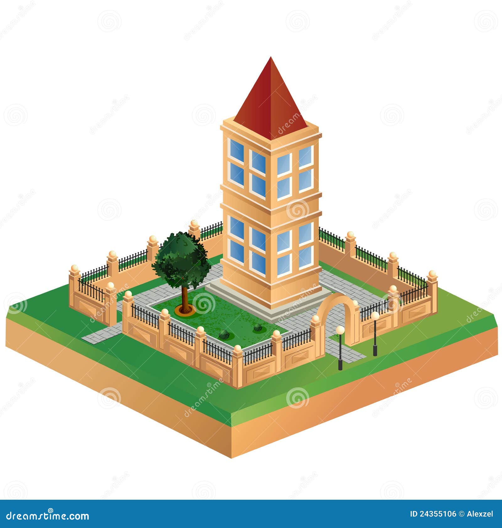 Isometric Image Augmented Reality For Architects Cartoon Vector | CartoonDealer.com #134656555