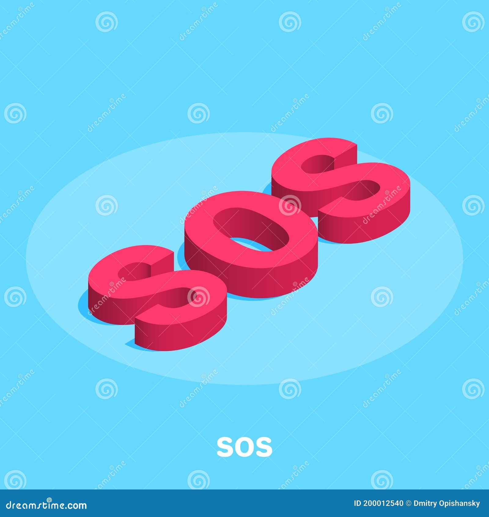 SOS stock vector. Illustration of letters, equipment - 200012540