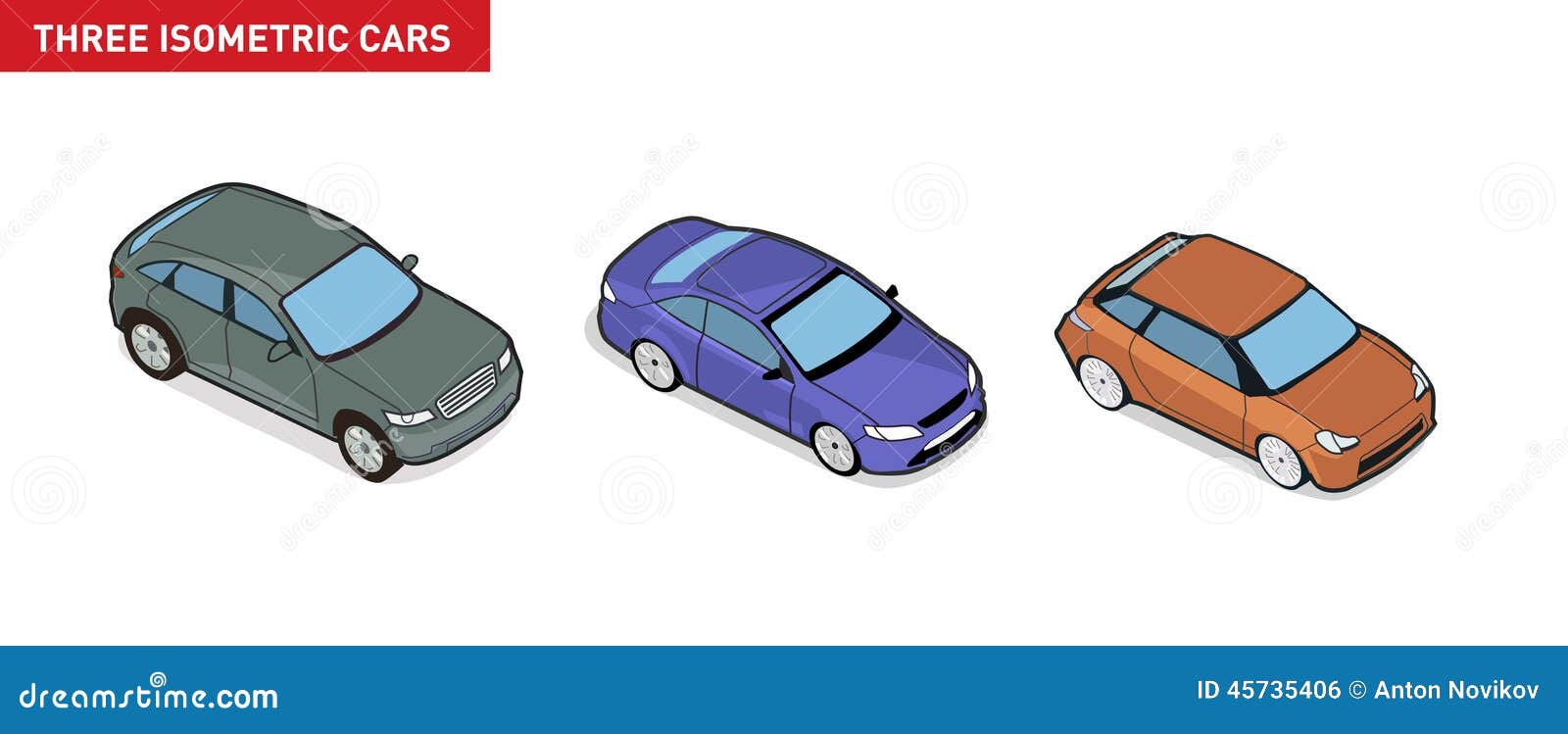 Isometric image of a car stock vector. Illustration of automobile ...