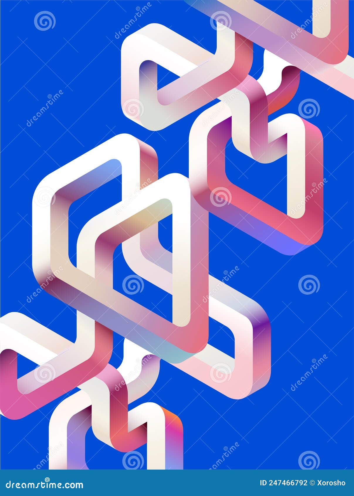 Isometric Impossible Light Shapes. Stock Vector - Illustration of ...
