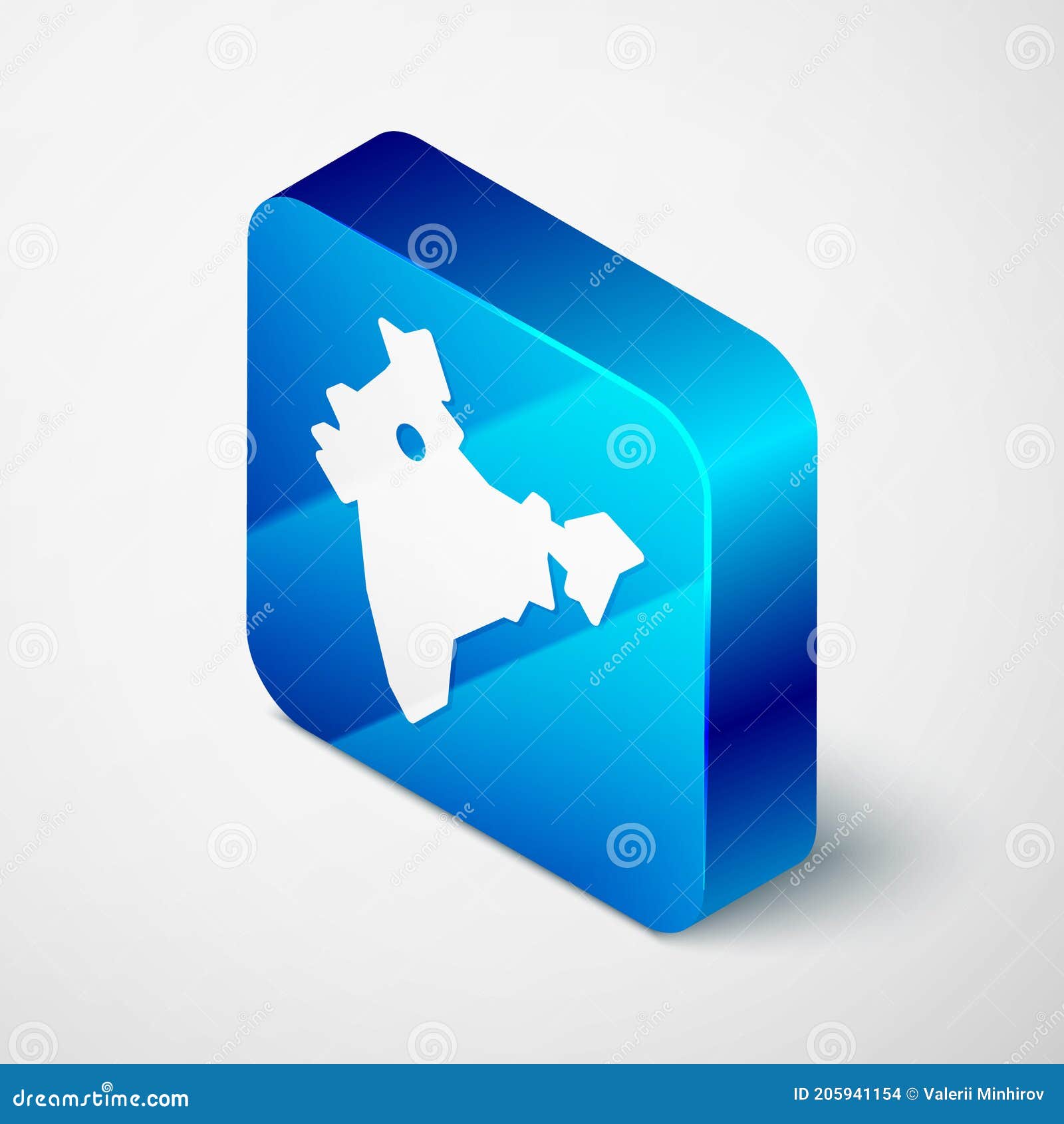 Isometric 3D Map Of India. Political Country Map In Perspective With ...