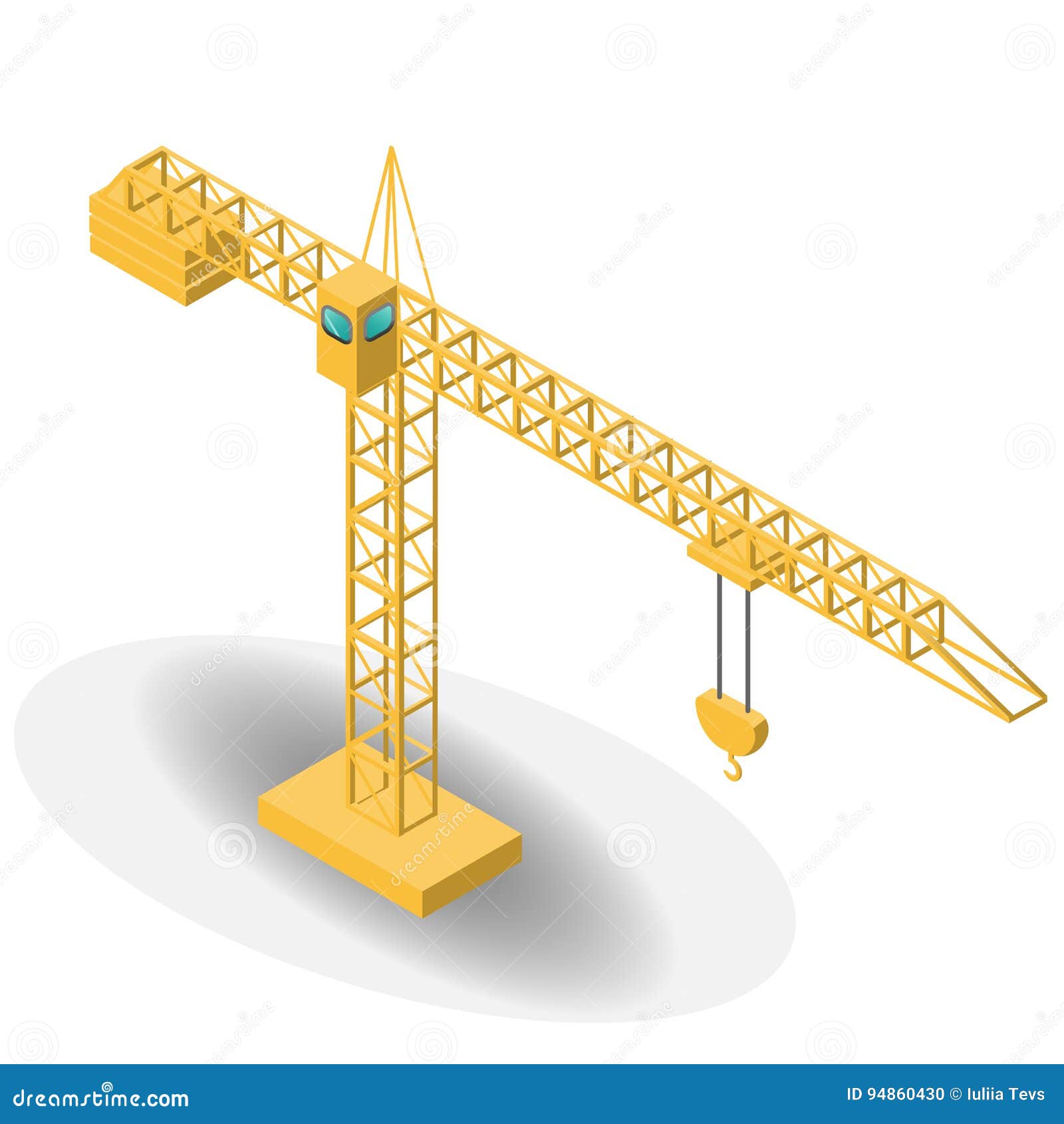 Isometric Industrial Crane for Construction. Stock Vector ...