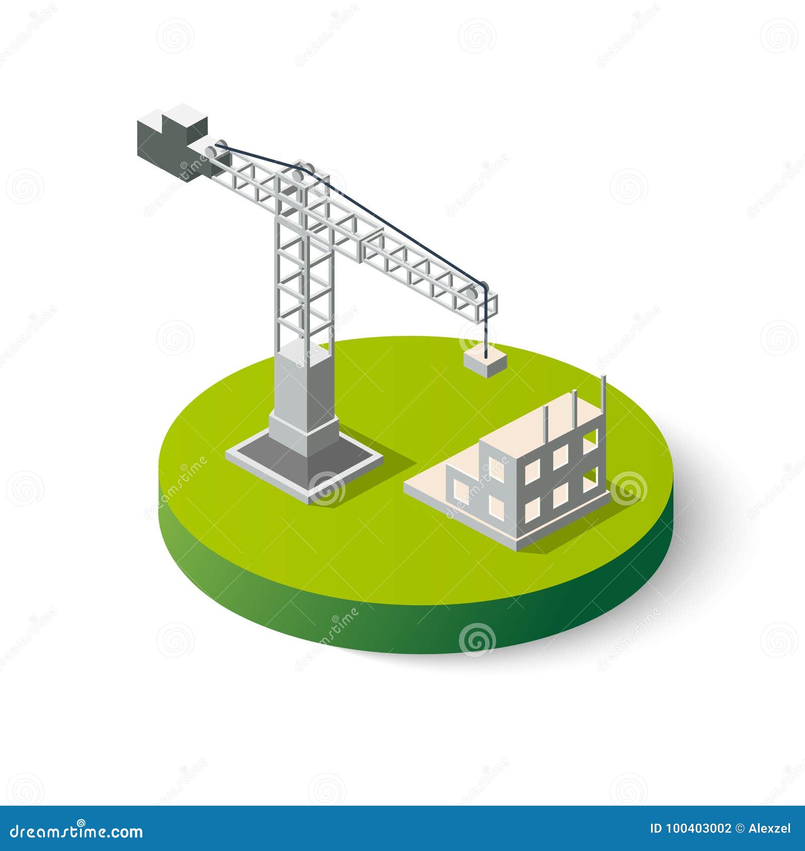 Isometric industrial crane stock vector. Illustration of industrial ...