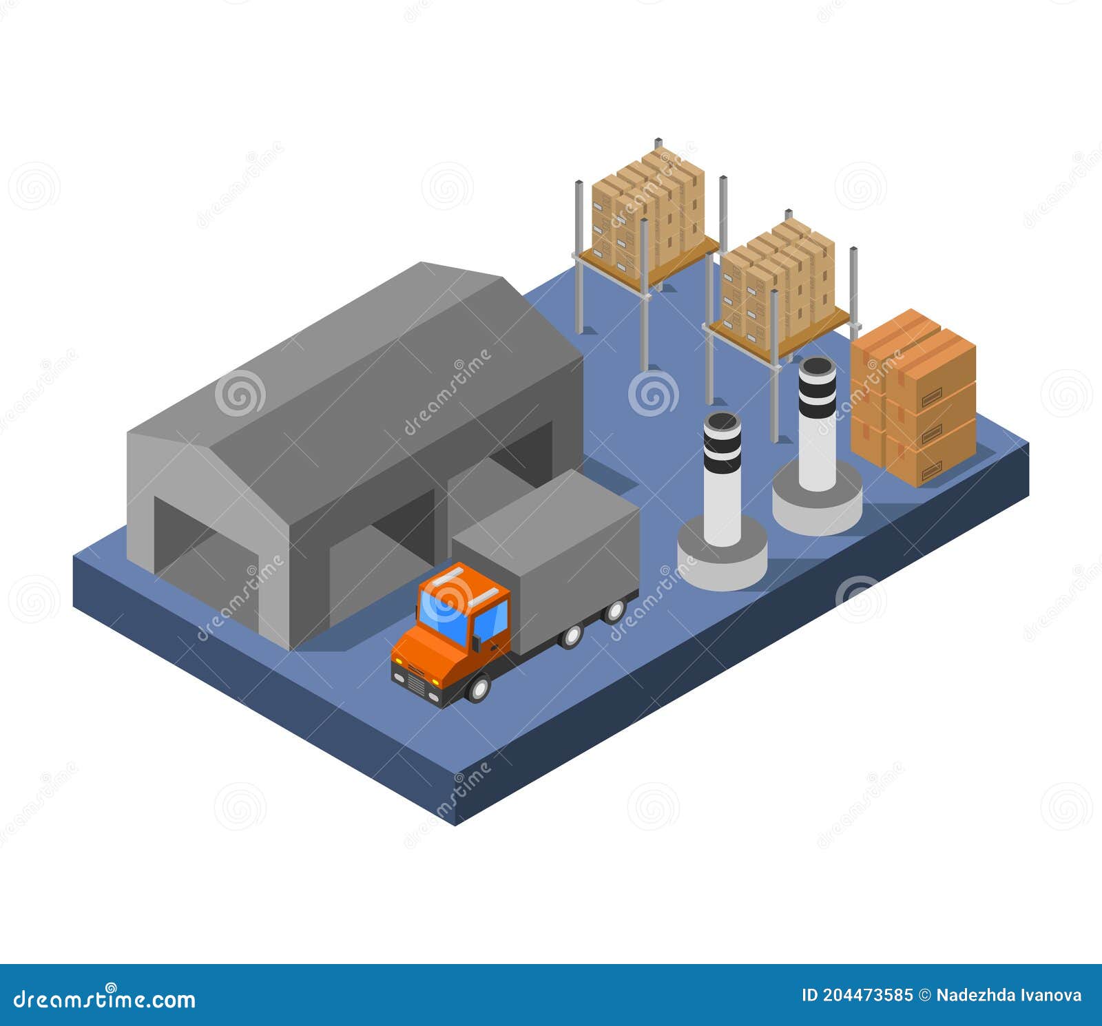 Isometric Industry Vector Graphic Illustration. Stock Illustration ...