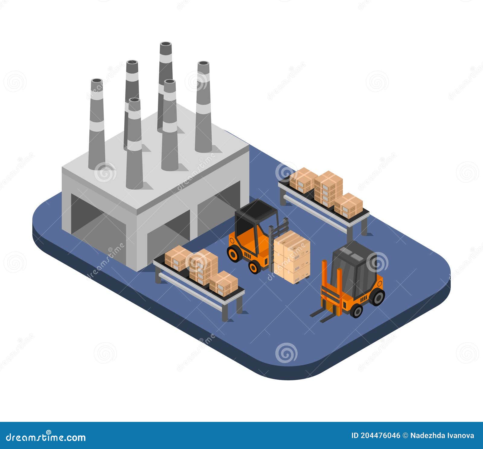 Isometric Industry Vector Graphic Illustration. Stock Illustration ...
