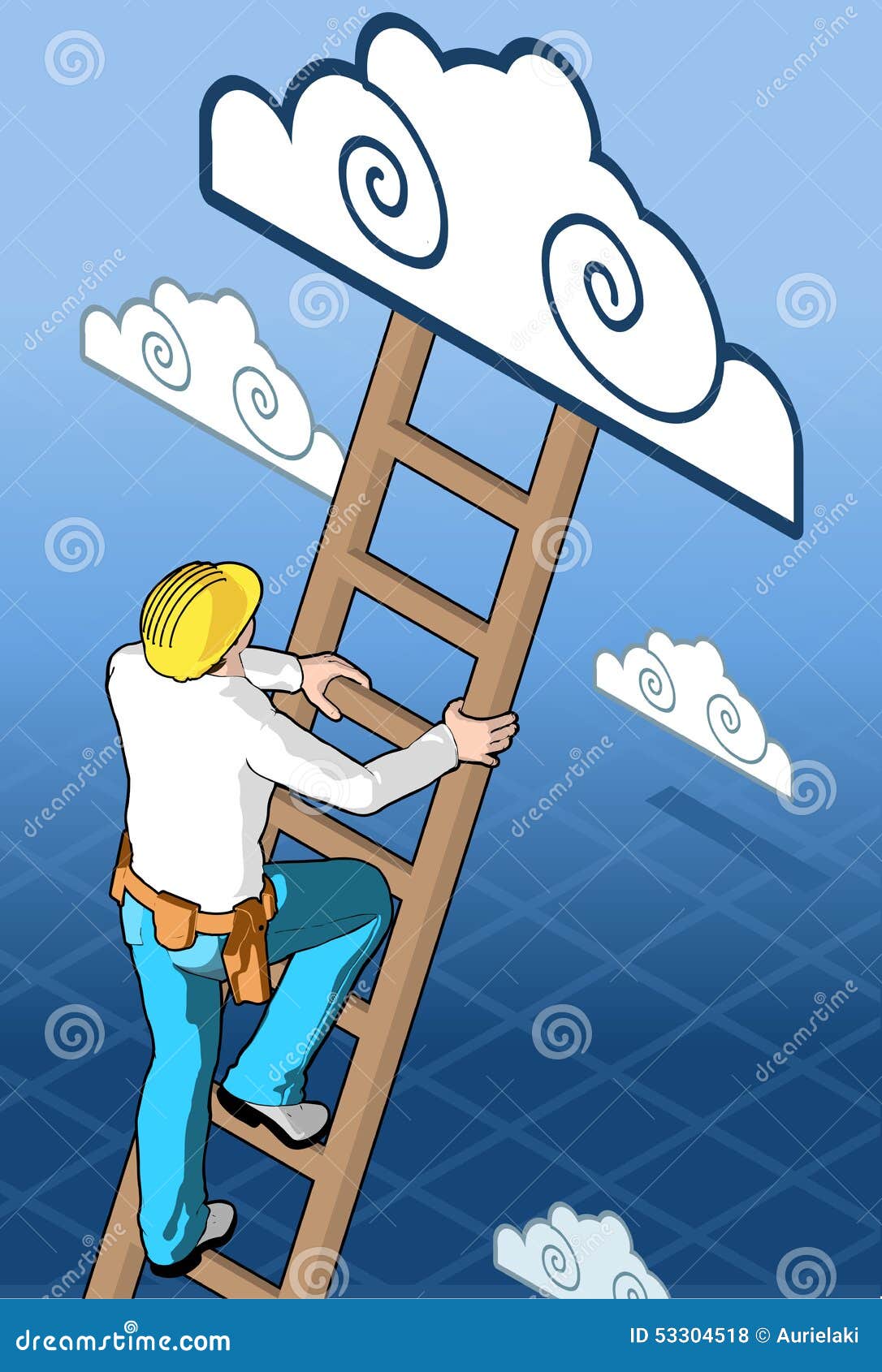 Isometric Infographic Hard Hat is Fixing Remote Data Stock Vector ...