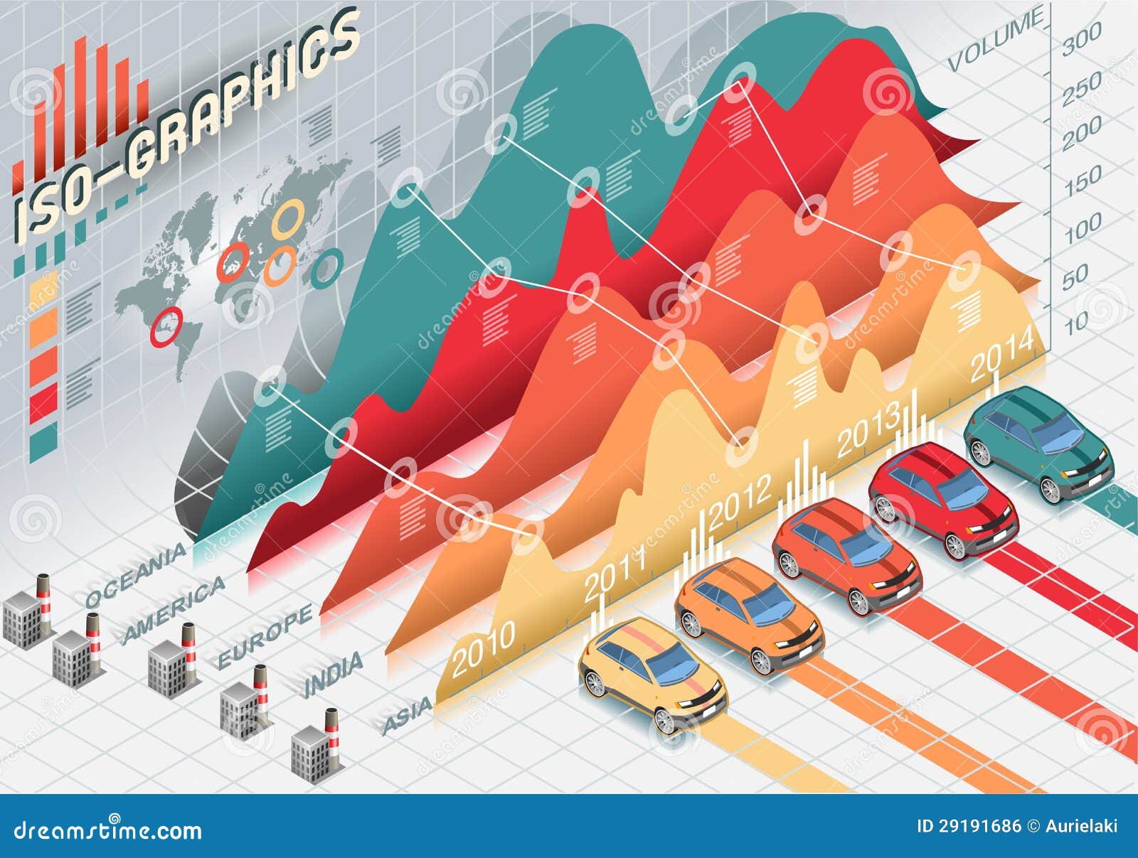 Isometric Infographic Set Elements with Transparency Stock Vector ...