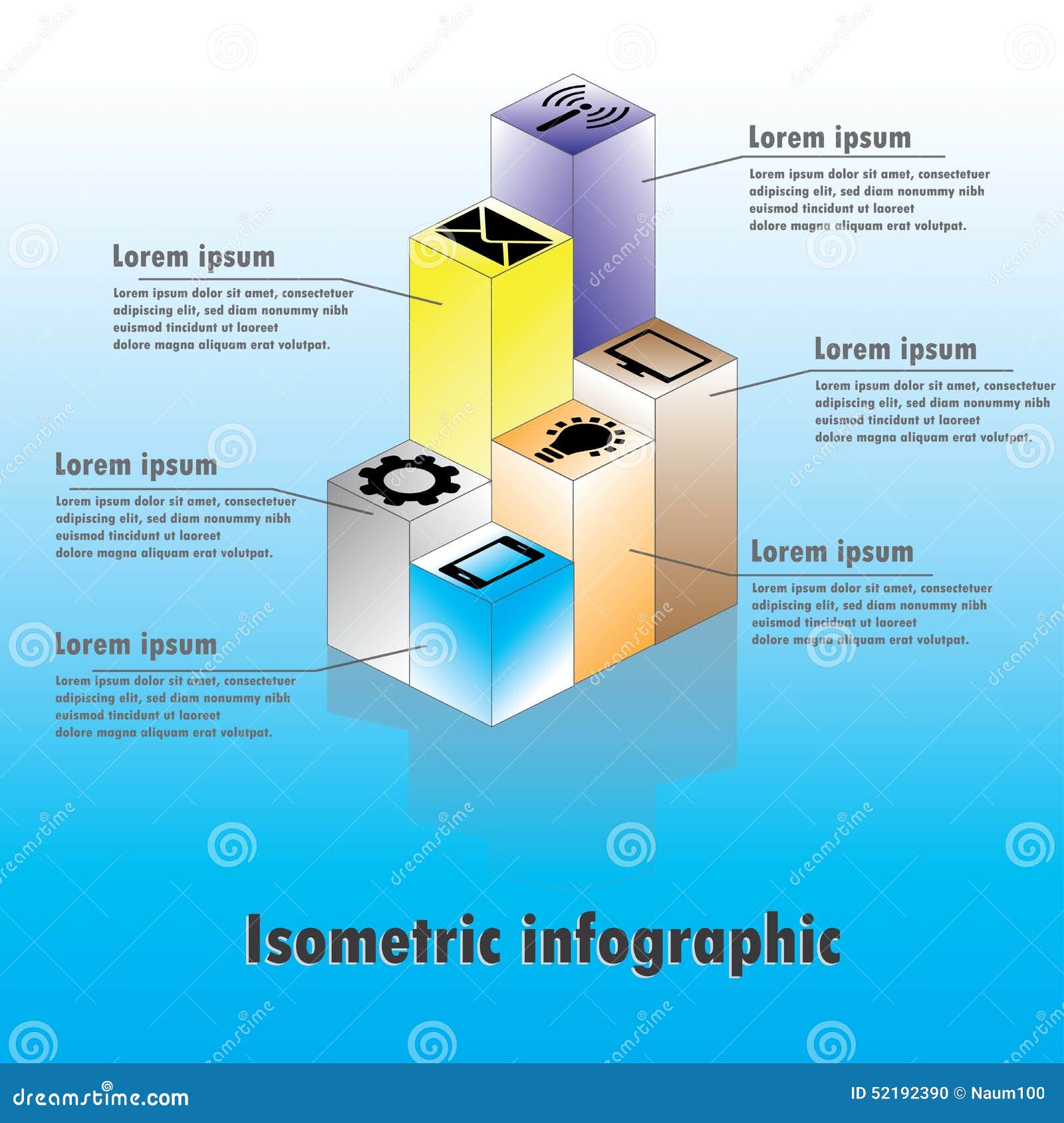 Isometric, Infographics - with Icons and Text, Vector. Stock Vector ...