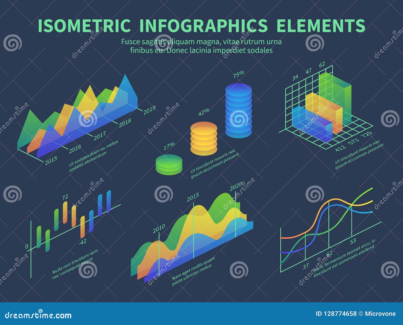 Isometric Infographics. Presentation Graphics, Statistics Data Layer ...