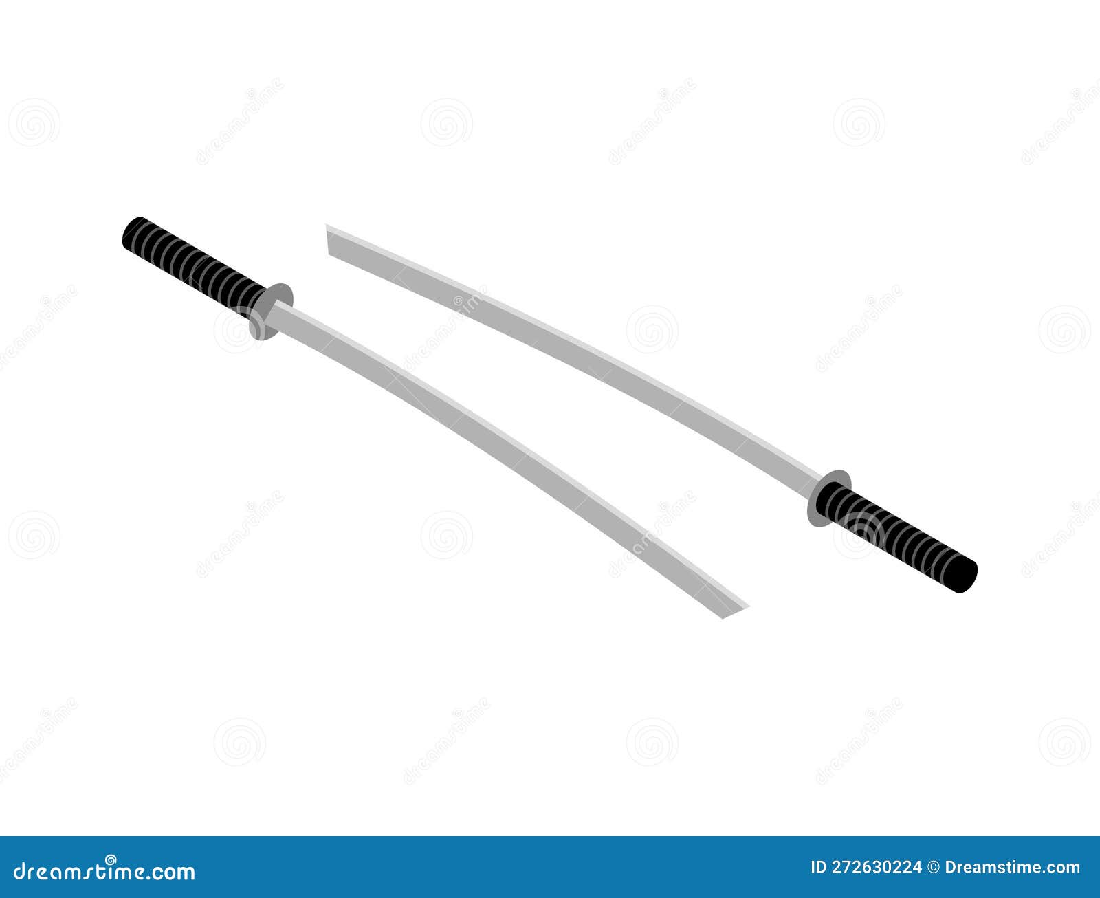 Isometric Katana Illustration Stock Vector - Illustration of east ...