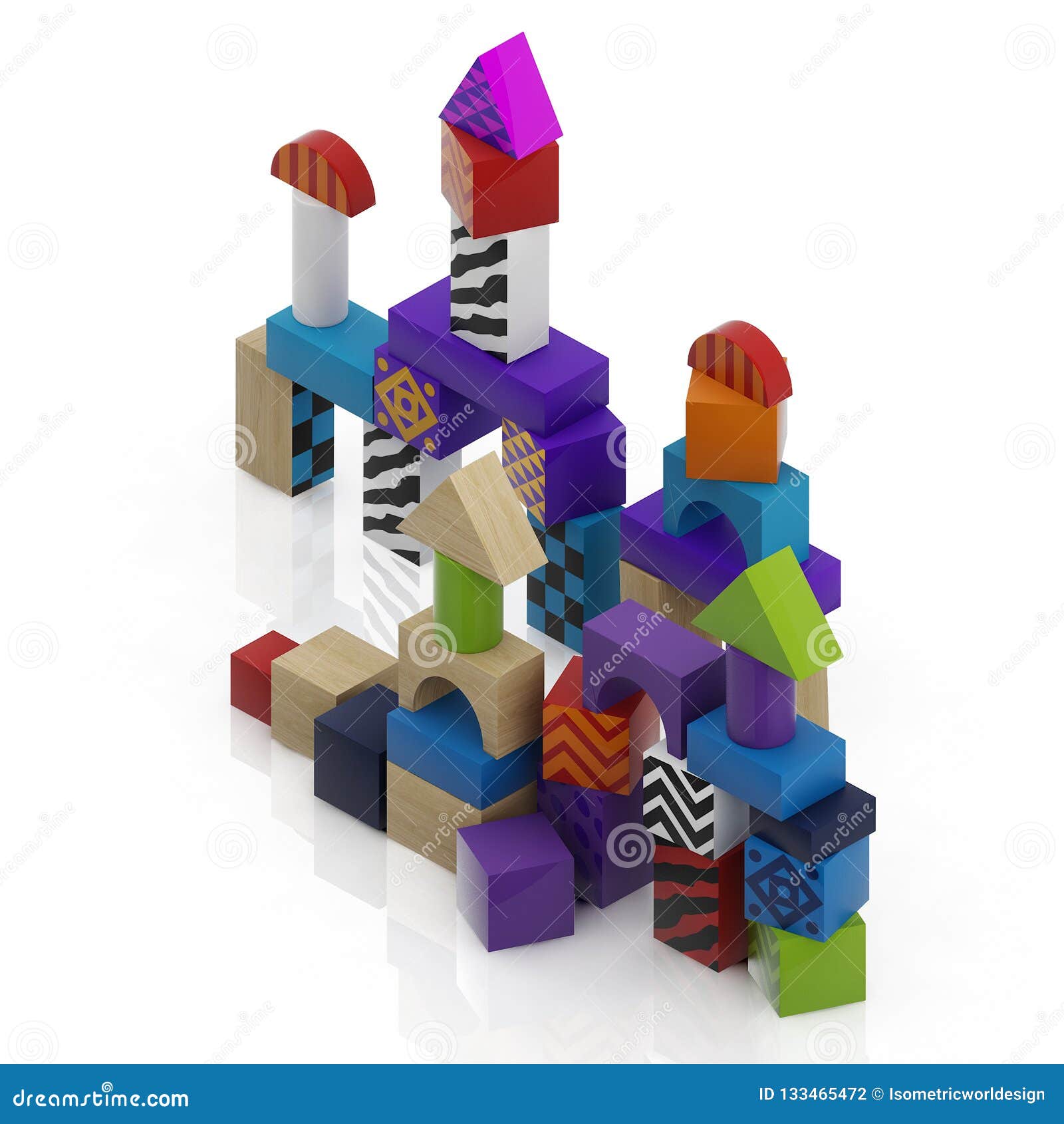 Isometric Kid Object 3D Rendering Stock Illustration - Illustration of ...