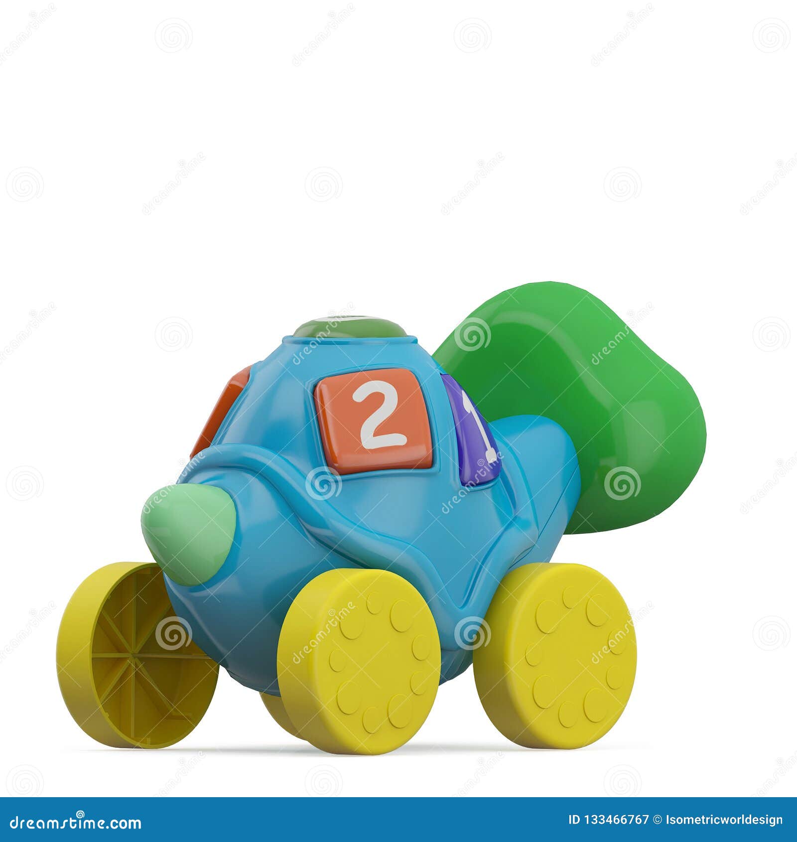 Isometric Kid Object 3D Rendering Stock Illustration - Illustration of ...