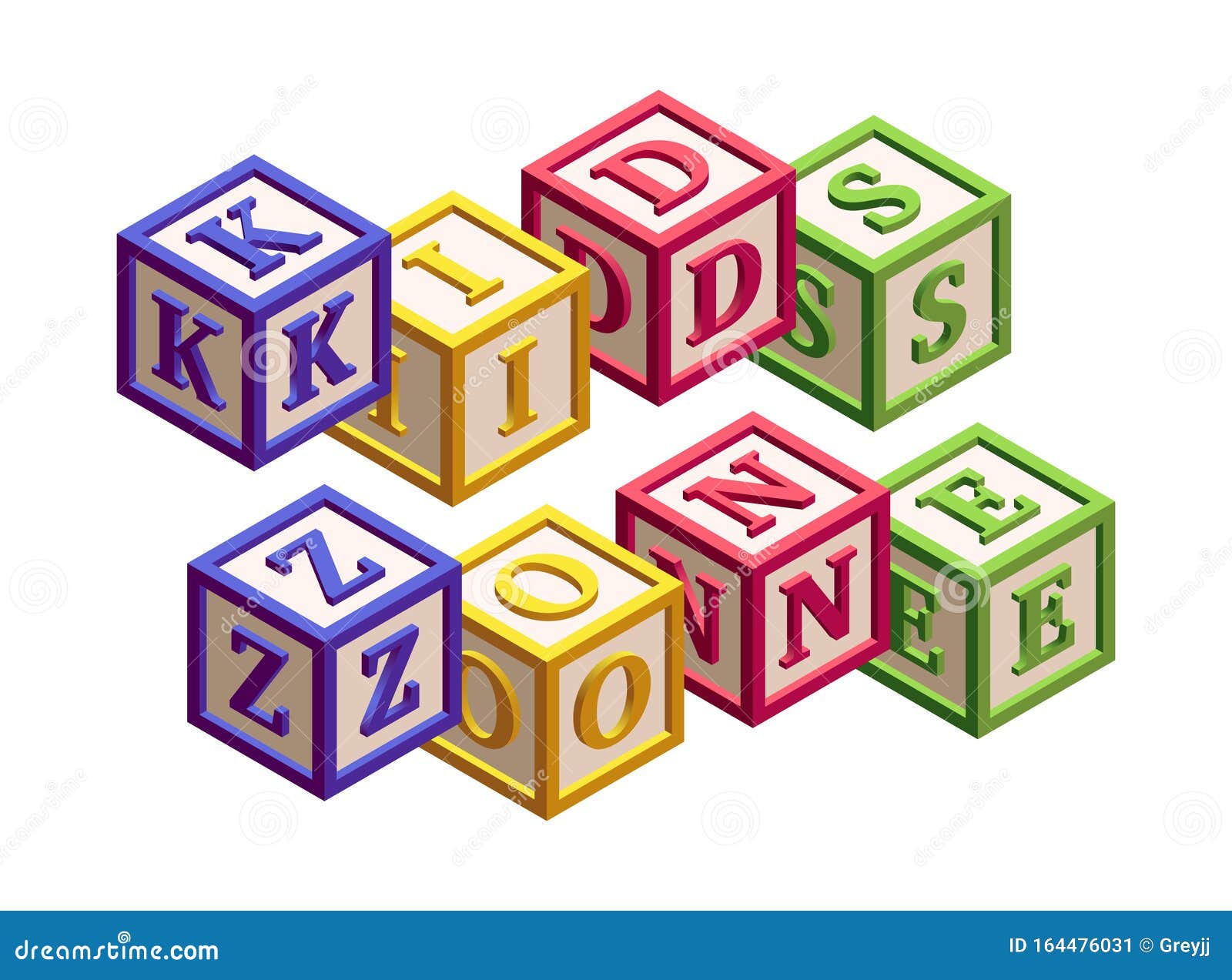 Isometric Kids Playground Colorful Template Vector Illustration ...
