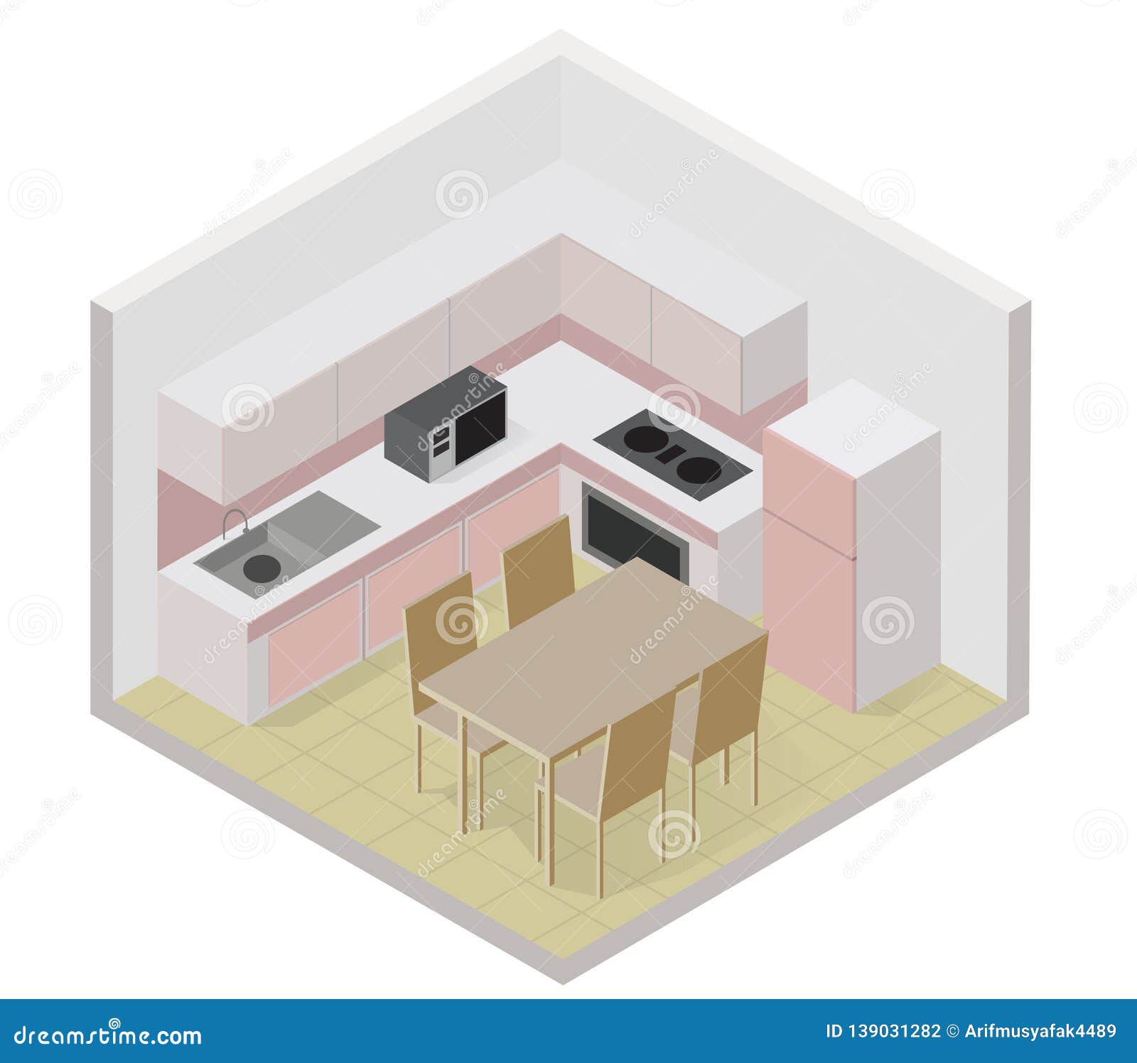 Isometric kitchen icon stock vector. Illustration of decorative - 139031282