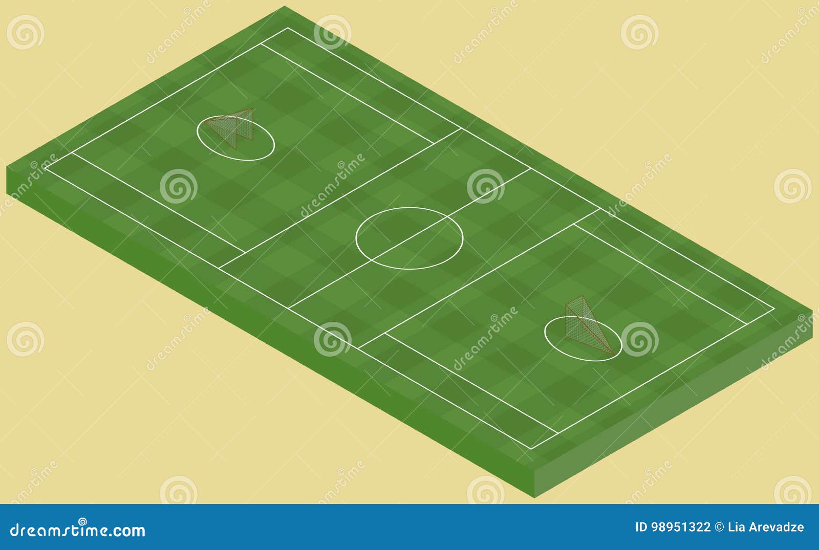 Isometric Lacrosse Field, Isolated Image Stock Vector - Illustration of ...
