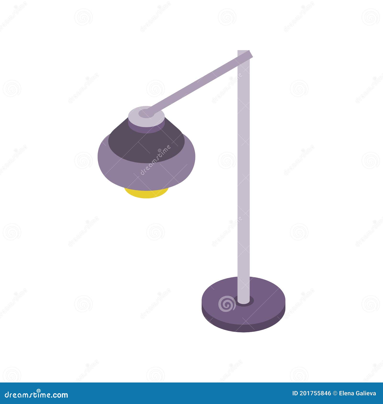 Isometric Lamp Icon.Isometric Table Lampe Vector Illustration Isolated ...