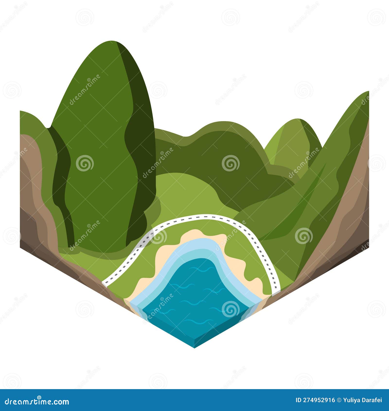 Isometric landscape stock vector. Illustration of environment - 274952916
